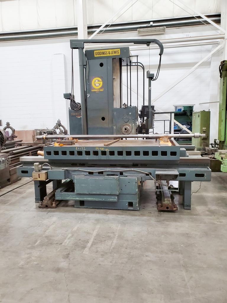 5″ GIDDINGS & LEWIS MODEL 70-H5-T TABLE TYPE HORIZONTAL BORING MILL ...