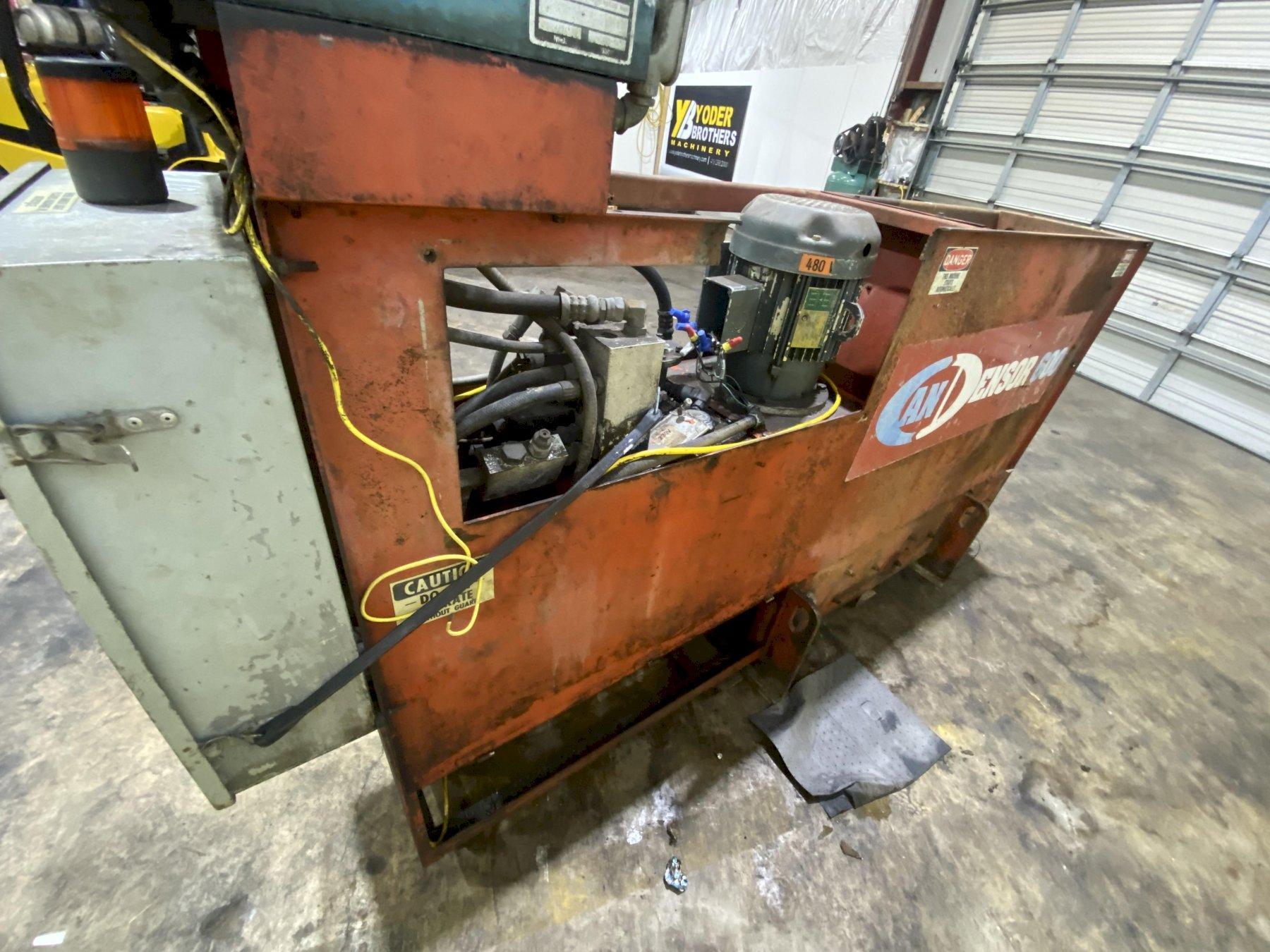 25 HP CP MFG “CAN-DENSOR 600” HYDRAULIC METAL HORIZONTAL BALER: STOCK ...