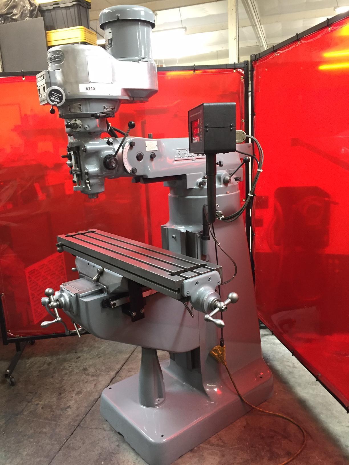 Bridgeport Series 1 2HP Knee Mill 1982, Sargon DRO, 1-Shot Lube, Vari ...