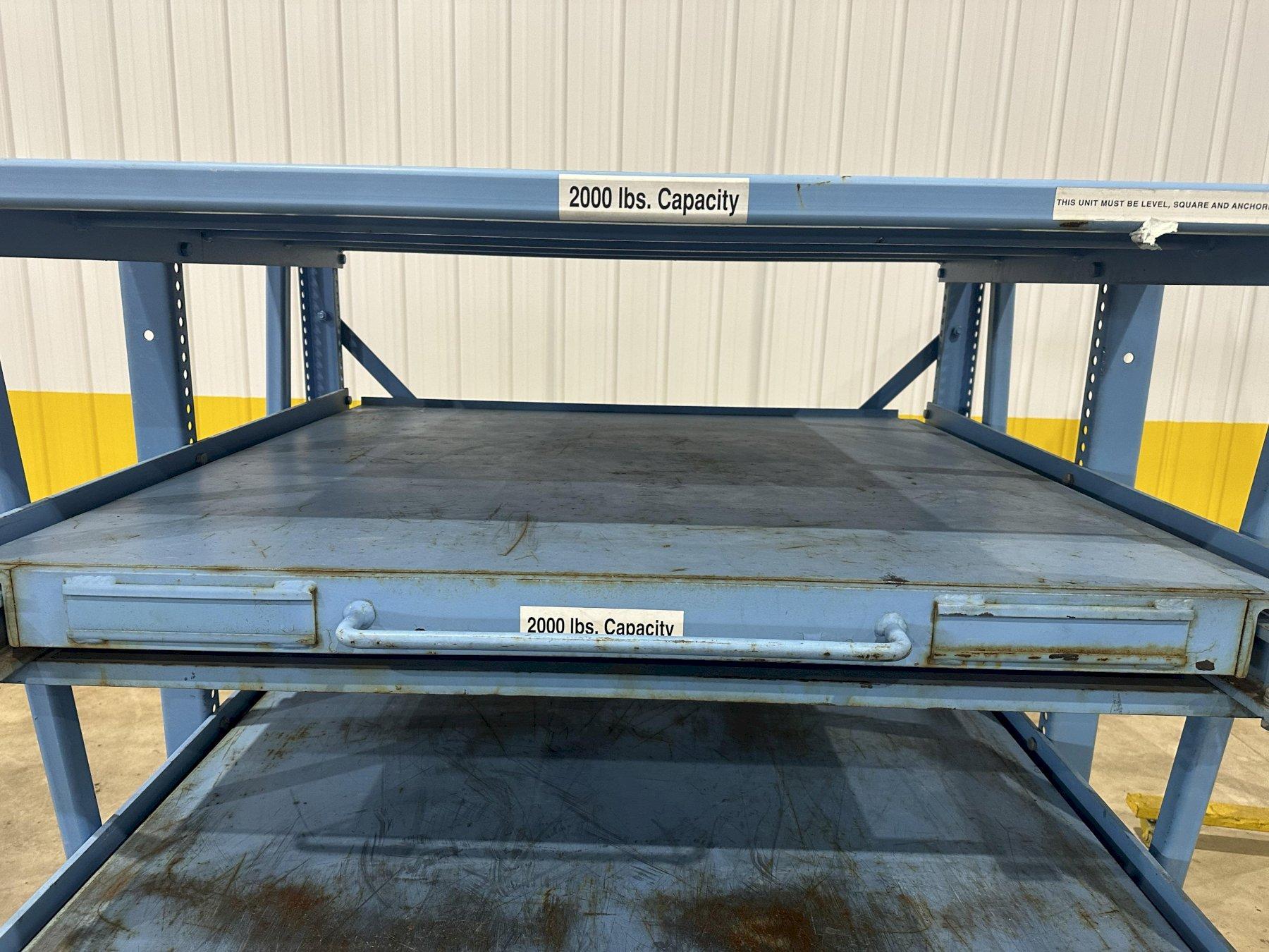 3 PULL- OUT DRAWER ADJUSTABLE DIE STORAGE RACK, 2000 LBS CAPACITY PER ...