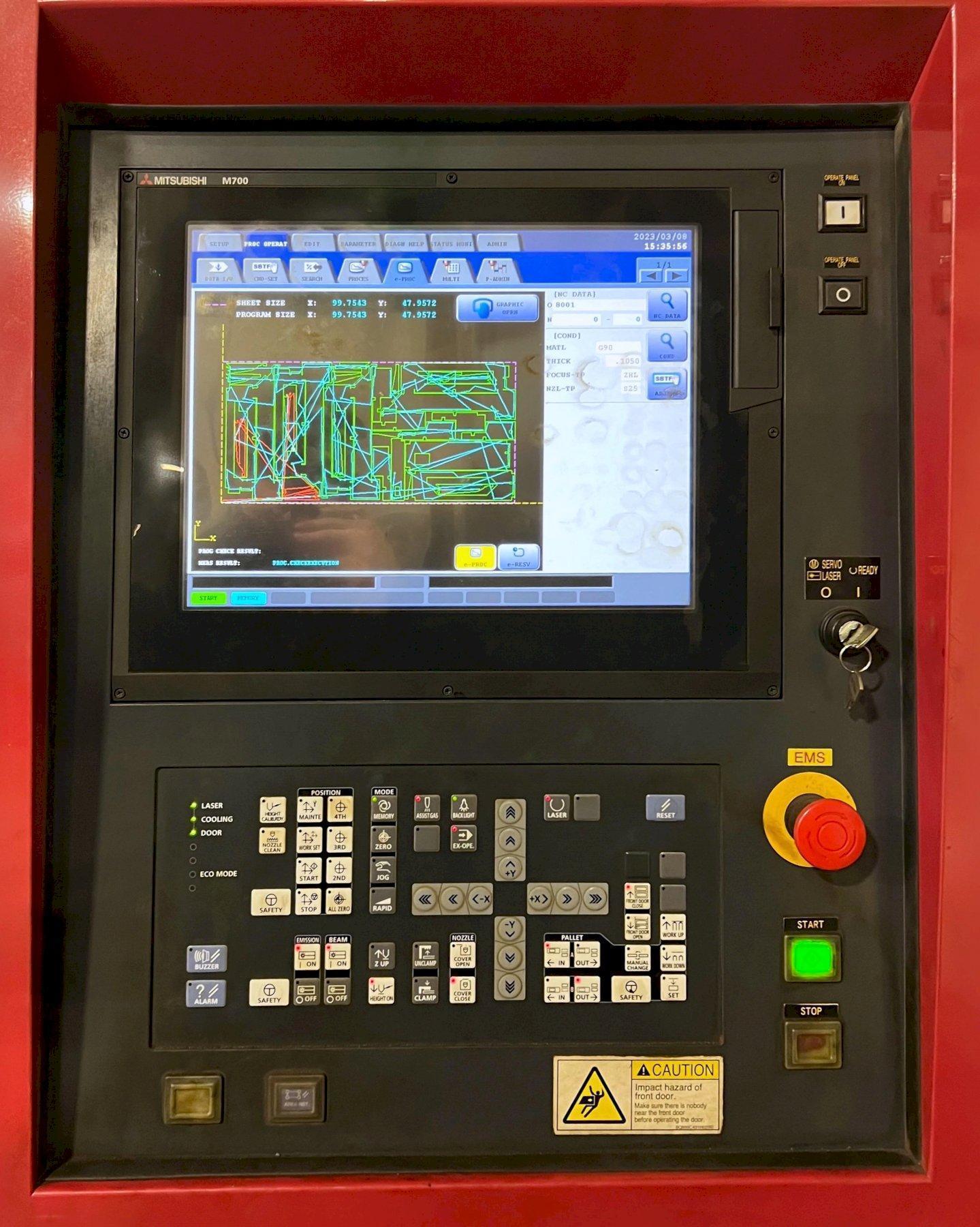 4,000 WATT MITSUBISHI ML3015eX-F40 (S) FIBER OPTIC LASER. STOCK ...