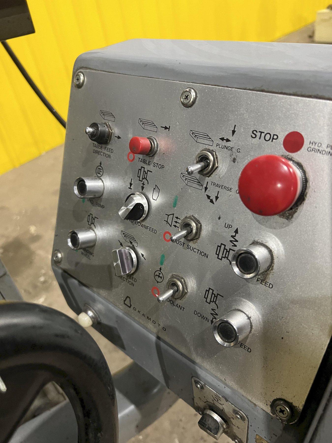 12″ X 24″ OKAMOTO ACCUGAR-124N HORIZONTAL SURFACE GRINDER: STOCK #19971