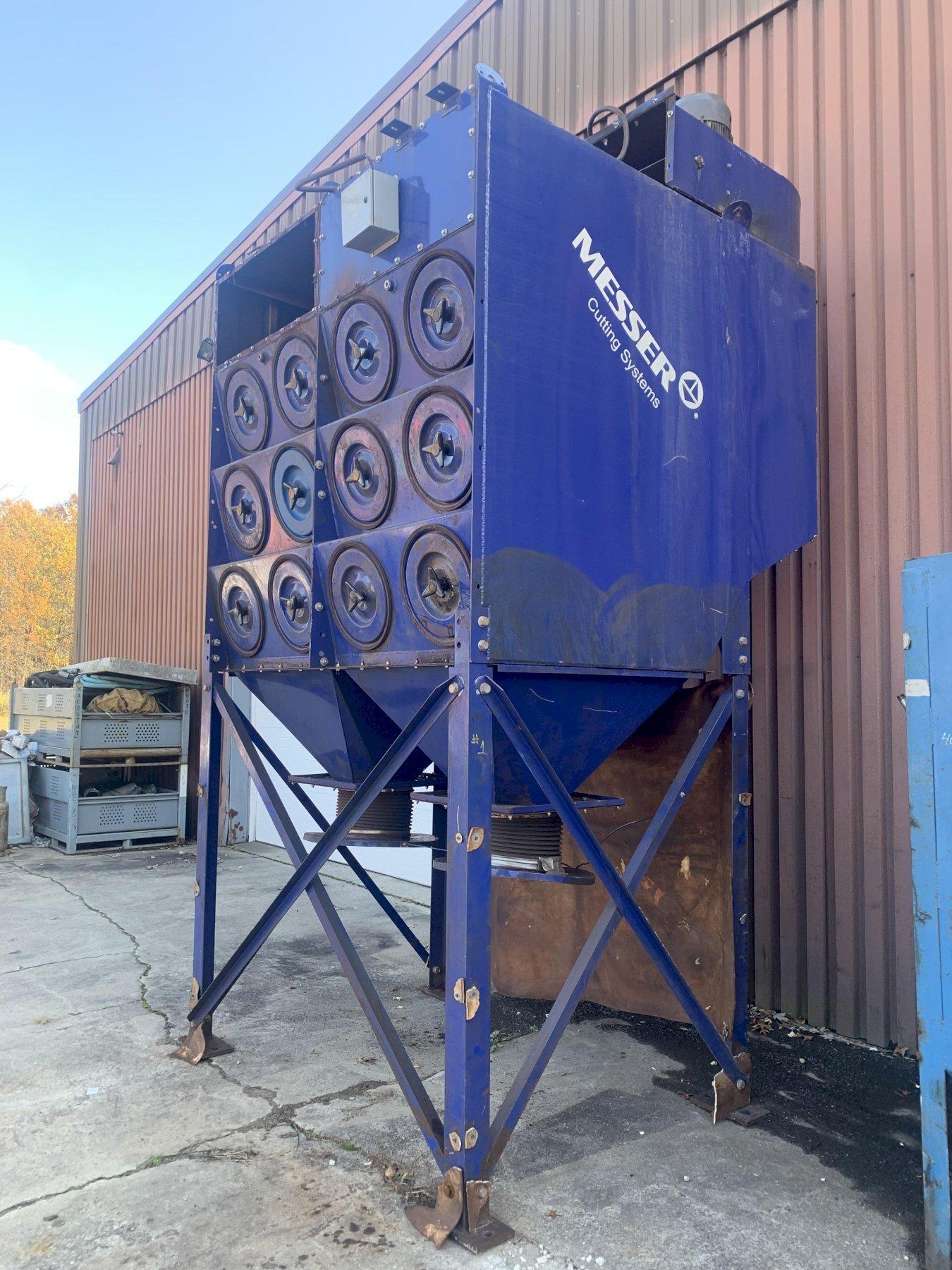 15 HP MESSER / DONALDSON-TORIT 8 CARTRIDGE DUST COLLECTOR W/ ALCOM ...