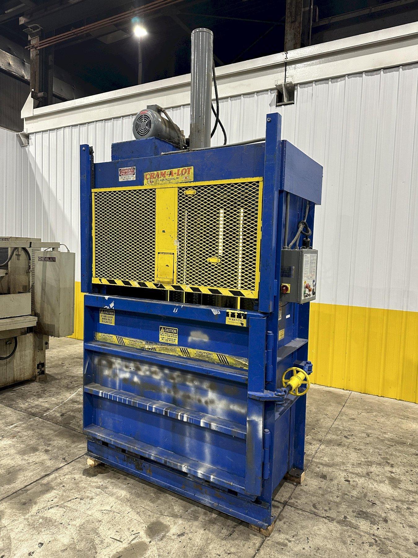 1998 CRAM-A-LOT MODEL 60-DB-LU VERTICAL CARDBOARD BALER: STOCK #22058