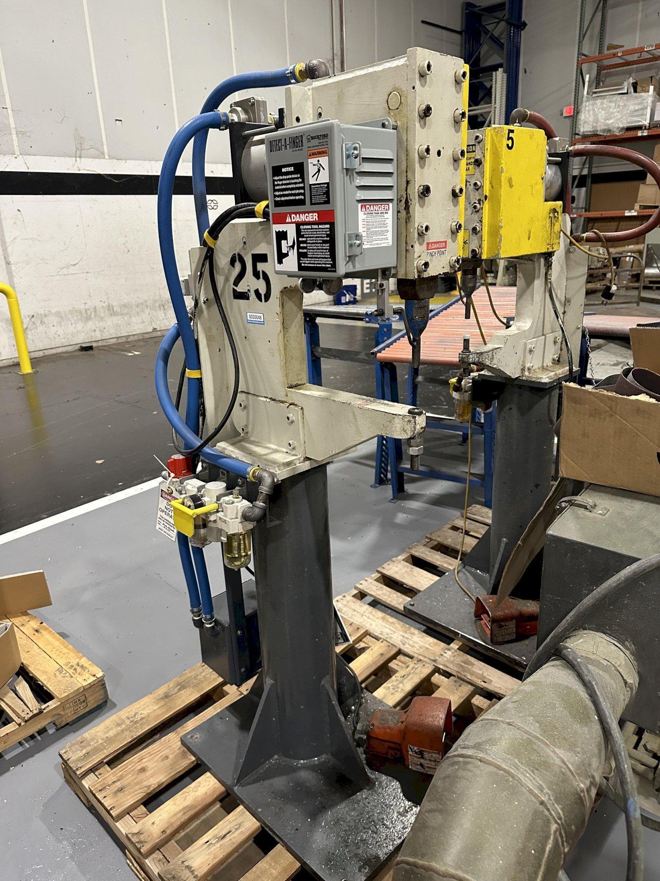 ELECTRO-PNEUMATIC C-FRAME RIVET PRESS / RIVETING MACHINE: STOCK #20313