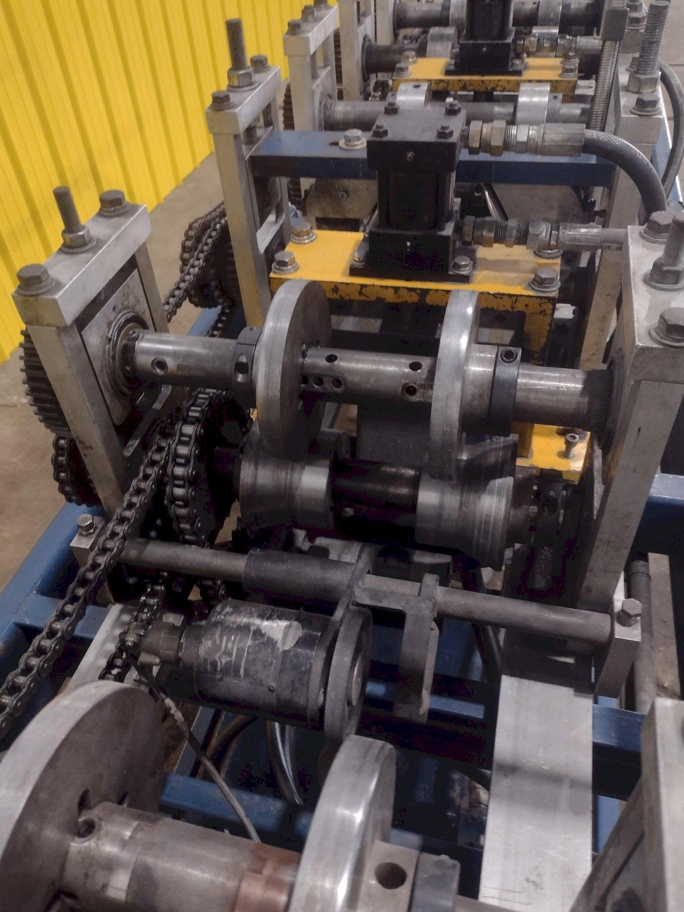 12 STAND X 10″ KNUDSON STUD & TRACK FRAMING ROLLFORMER, WITH AMS XL 200 ...