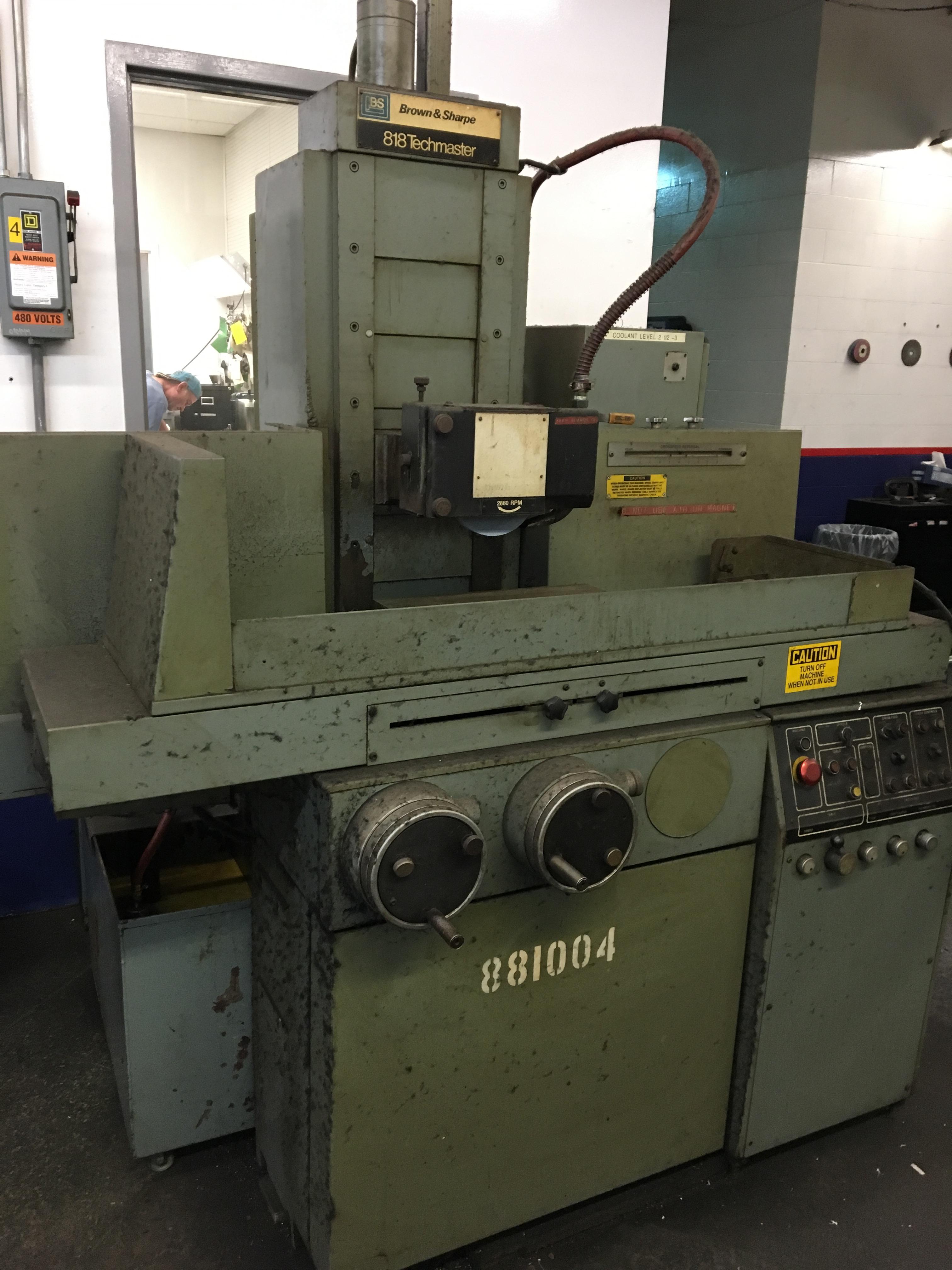 8″ X 18″ BROWN & SHARPE MODEL #818 TECHMASTER HYDRAULIC SURFACE GRINDER ...