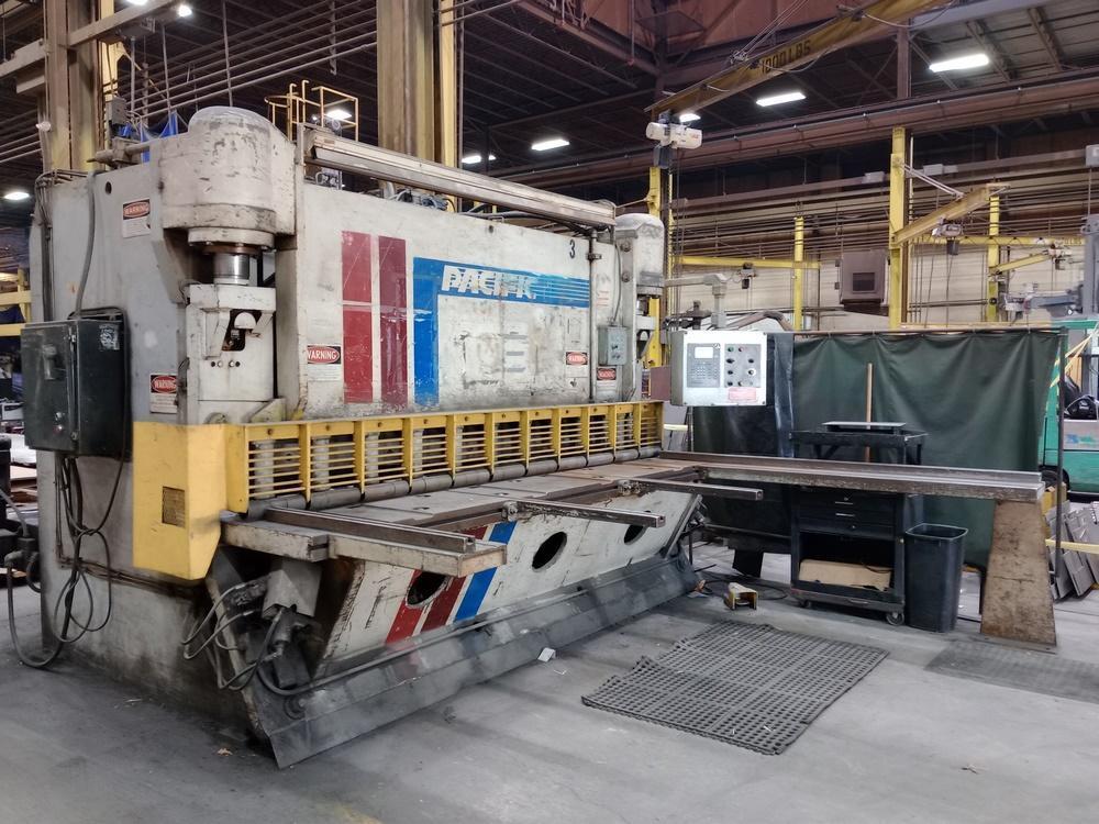 10′ X 3/4″ PACIFIC MODEL 600G10, 2001 HYDRAULIC SHEAR: STOCK #21029