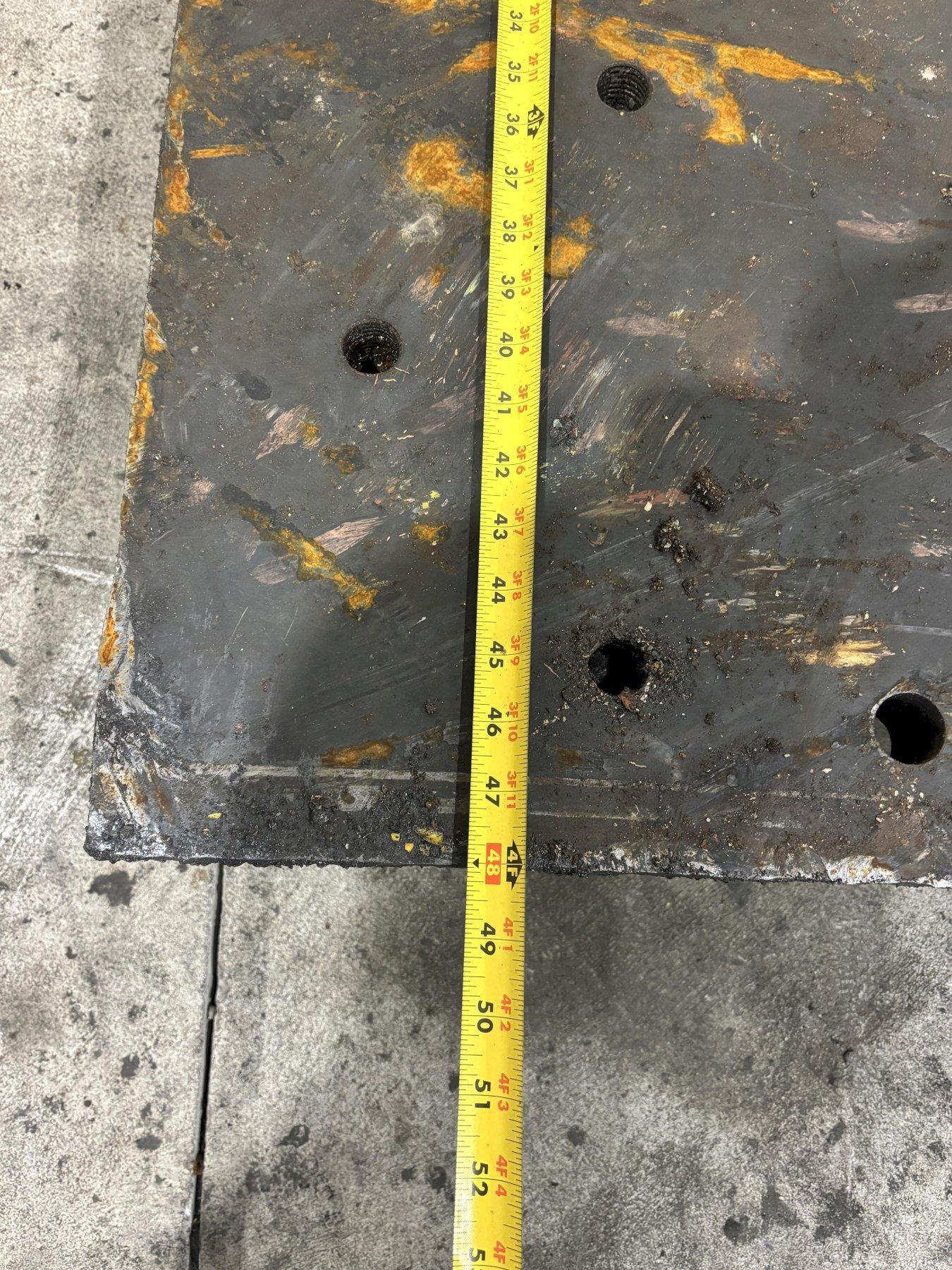 48″ X 120″ X 2″ THICK STEEL FLOOR / BOLSTER PLATE: STOCK #22742