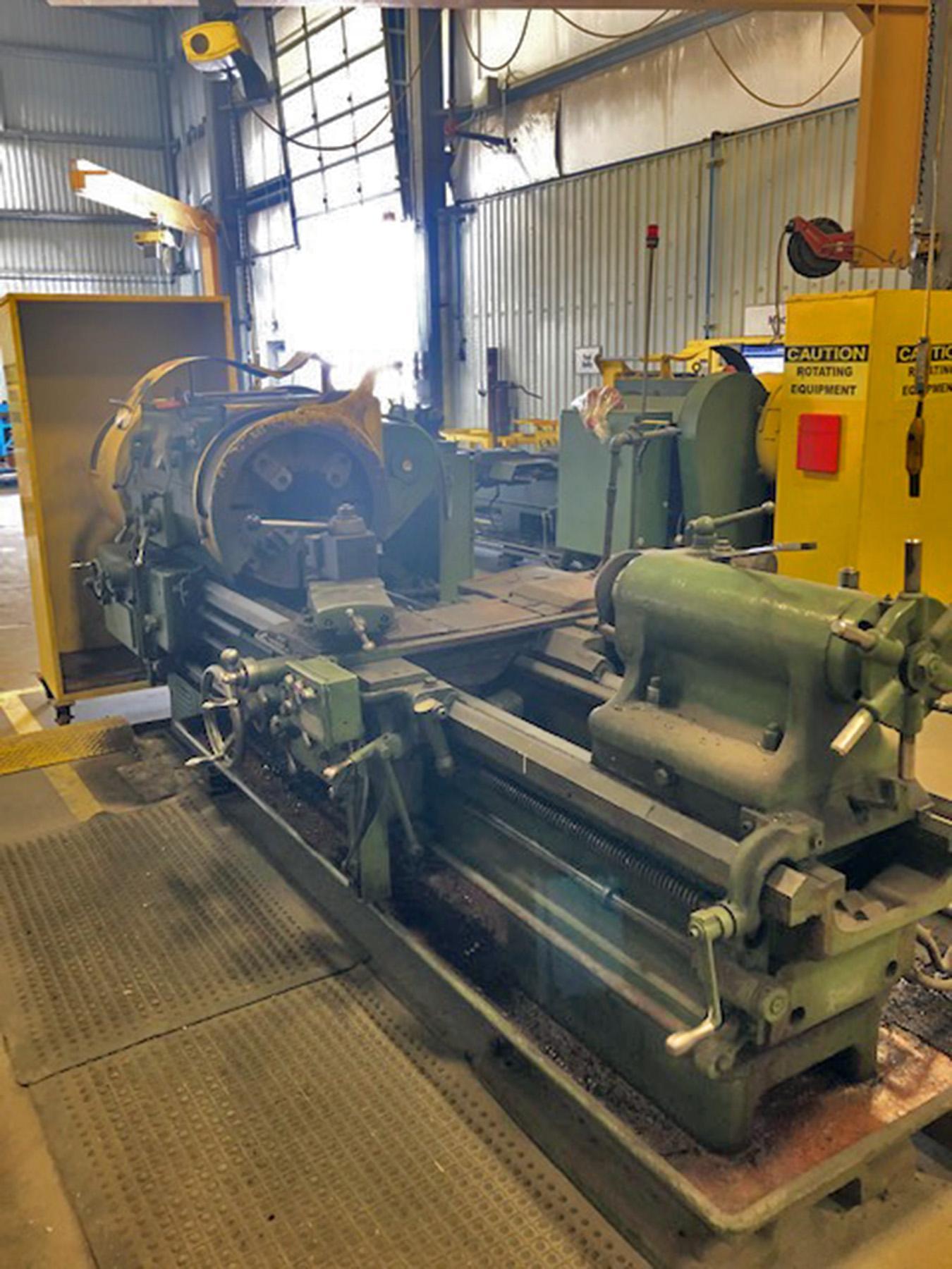 USED, 27″ X 80″ LEHMANN HOLLOW SPINDLE LATHE WITH 9″ SPINDLE BORE ...