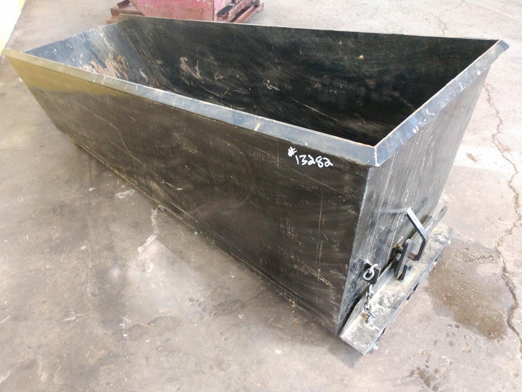 LOW PROFILE ROLLING TRASH STEEL DUMP HOPPER: STOCK #13282