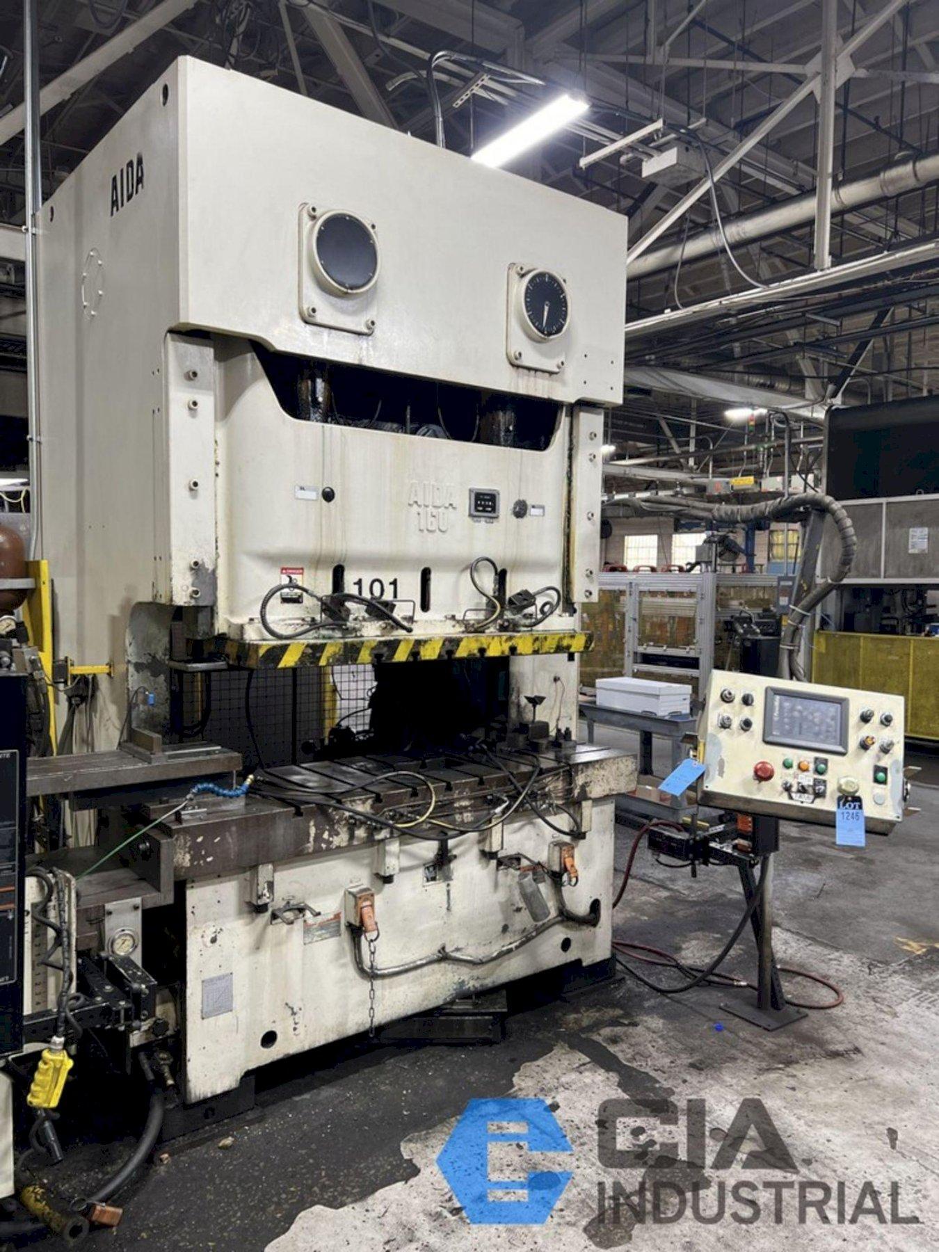 160 ton Aida (Metric) Used Metal Stamping Press Model# NC2-160 (1) Double Crank Gap Press For ...