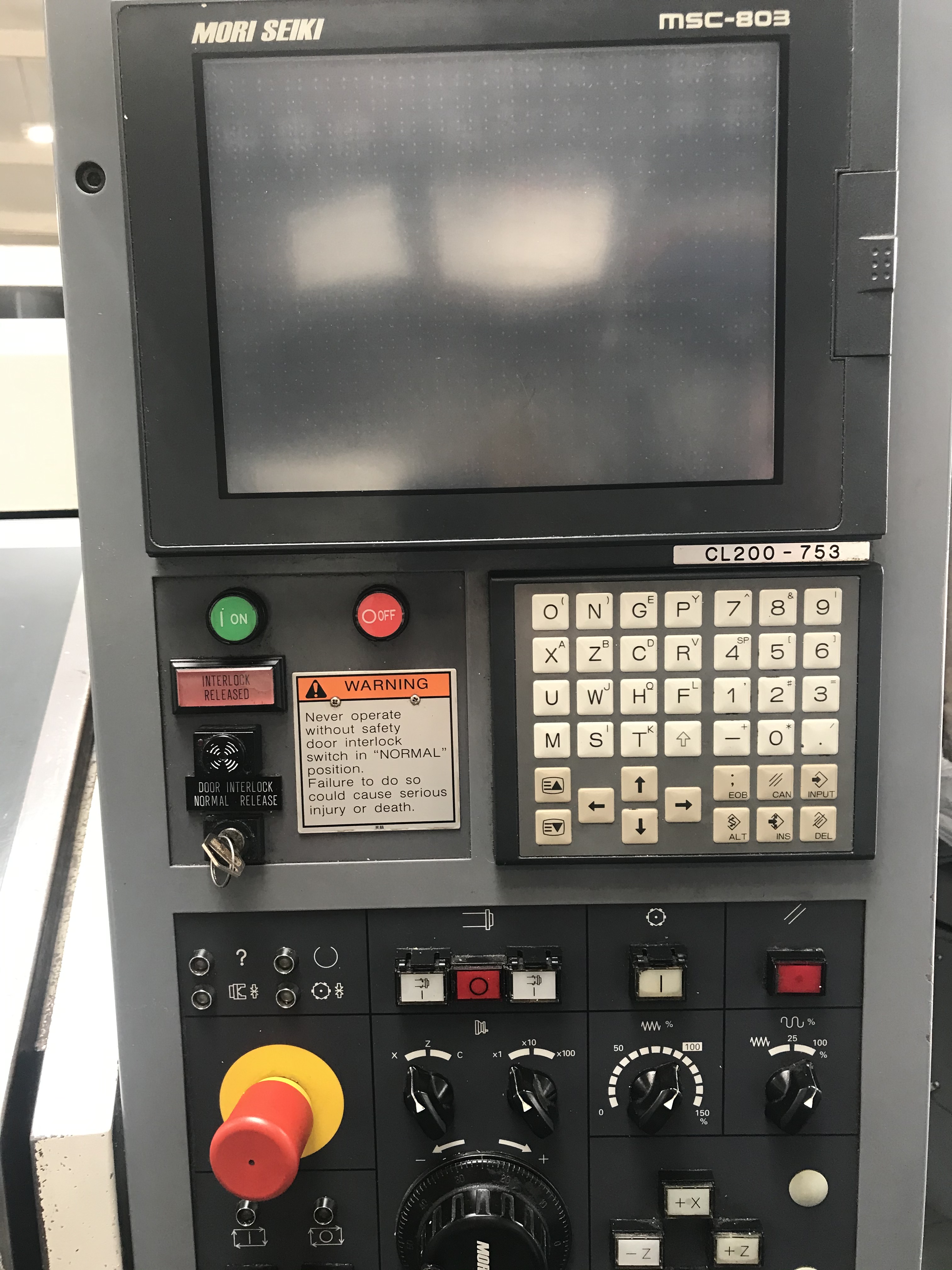 Mori Seiki CL-200B CNC Lathe 1998 MSC-803 CNC Control 8″ 3-Jaw Chuck 10-Station Turret Hydraulic ...