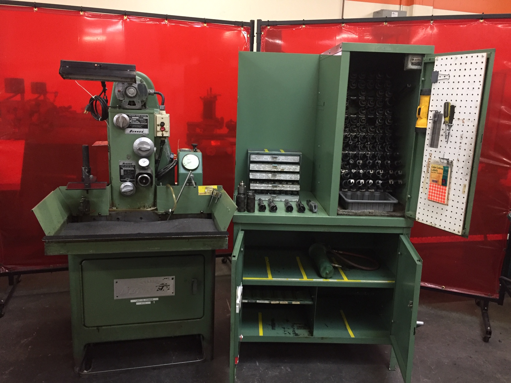 Sunnen MBB-1660 Precision Hone Tooling Cabinet Sunnen Gauge Mandarels ...