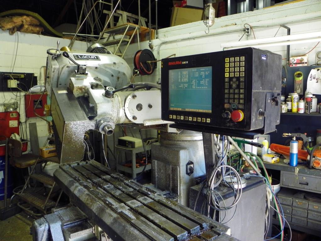 Lagun FTV-2 CNC Vertical Mill with Anilam 3000M 3-Axis CNC Control, Mill Serial #47210. | AMC