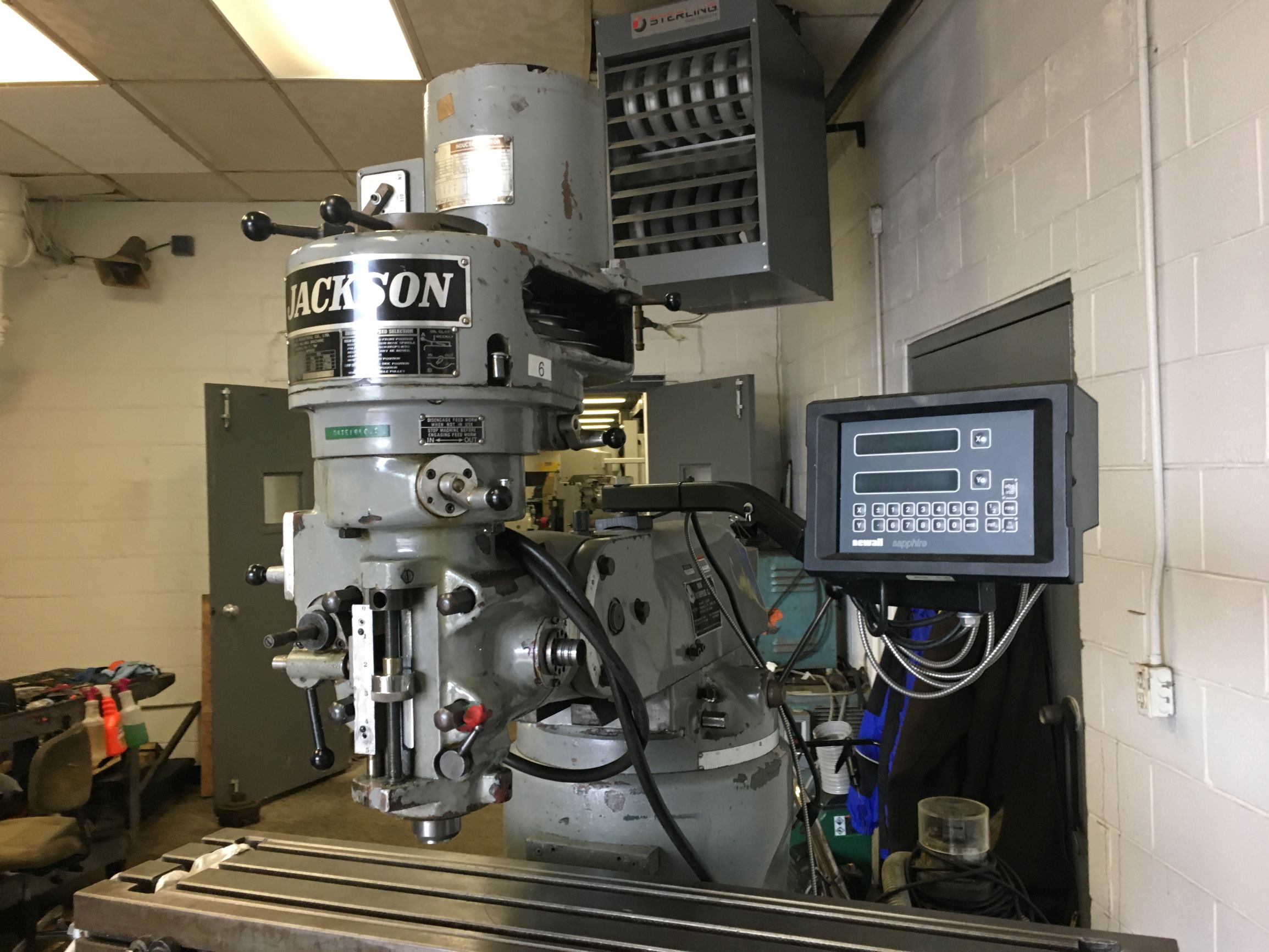 JACKSON (Cheng Ki) Model CK 1-1/2TM Step Pulley Vertical Mill, S/N ...