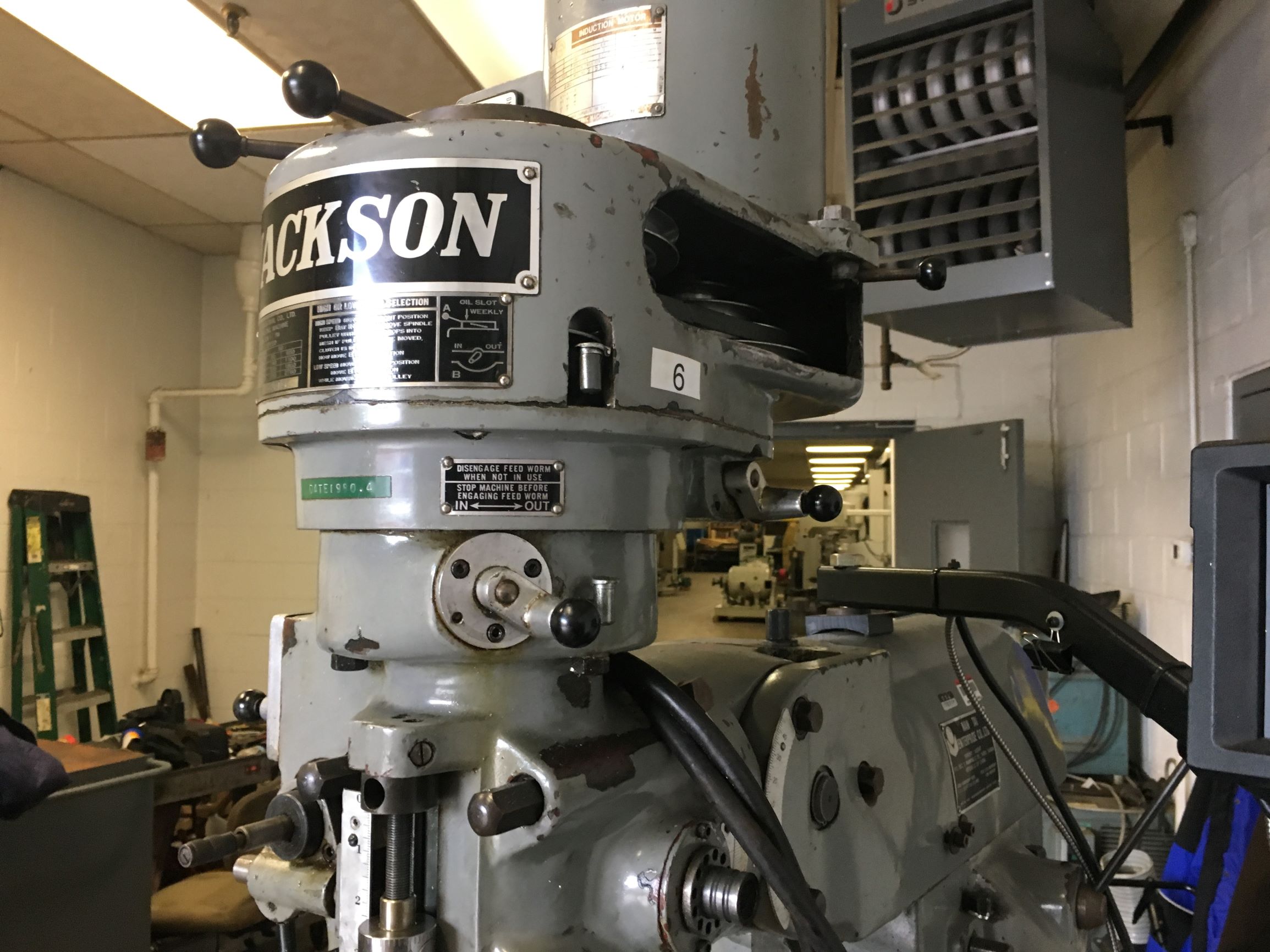 JACKSON (Cheng Ki) Model CK 1-1/2TM Step Pulley Vertical Mill, S/N ...