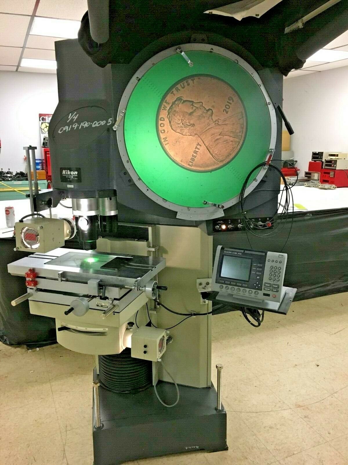 24″ NIKON Model V-24B Vertical Beam Floor Model Optical Comparator ...