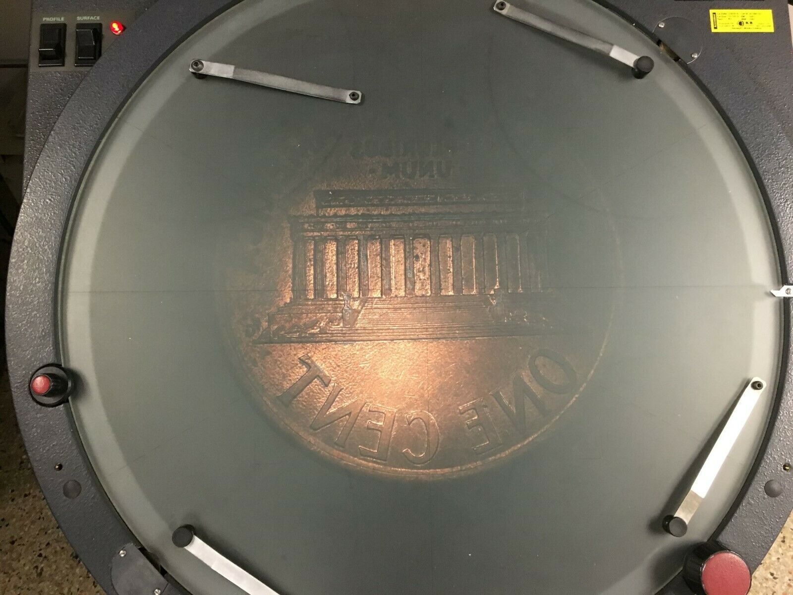 24″ STARRETT Model VF600 Vertical Beam Optical Comparator, S/N 5382 ...