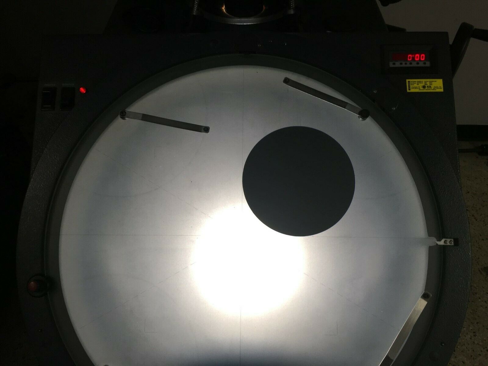 24″ STARRETT Model VF600 Vertical Beam Optical Comparator, S/N 5382 ...