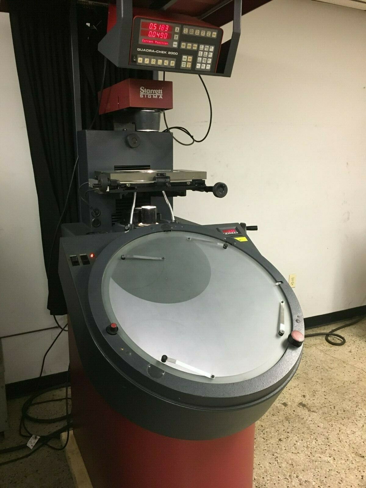 24″ STARRETT Model VF600 Vertical Beam Optical Comparator, S/N 5382 ...