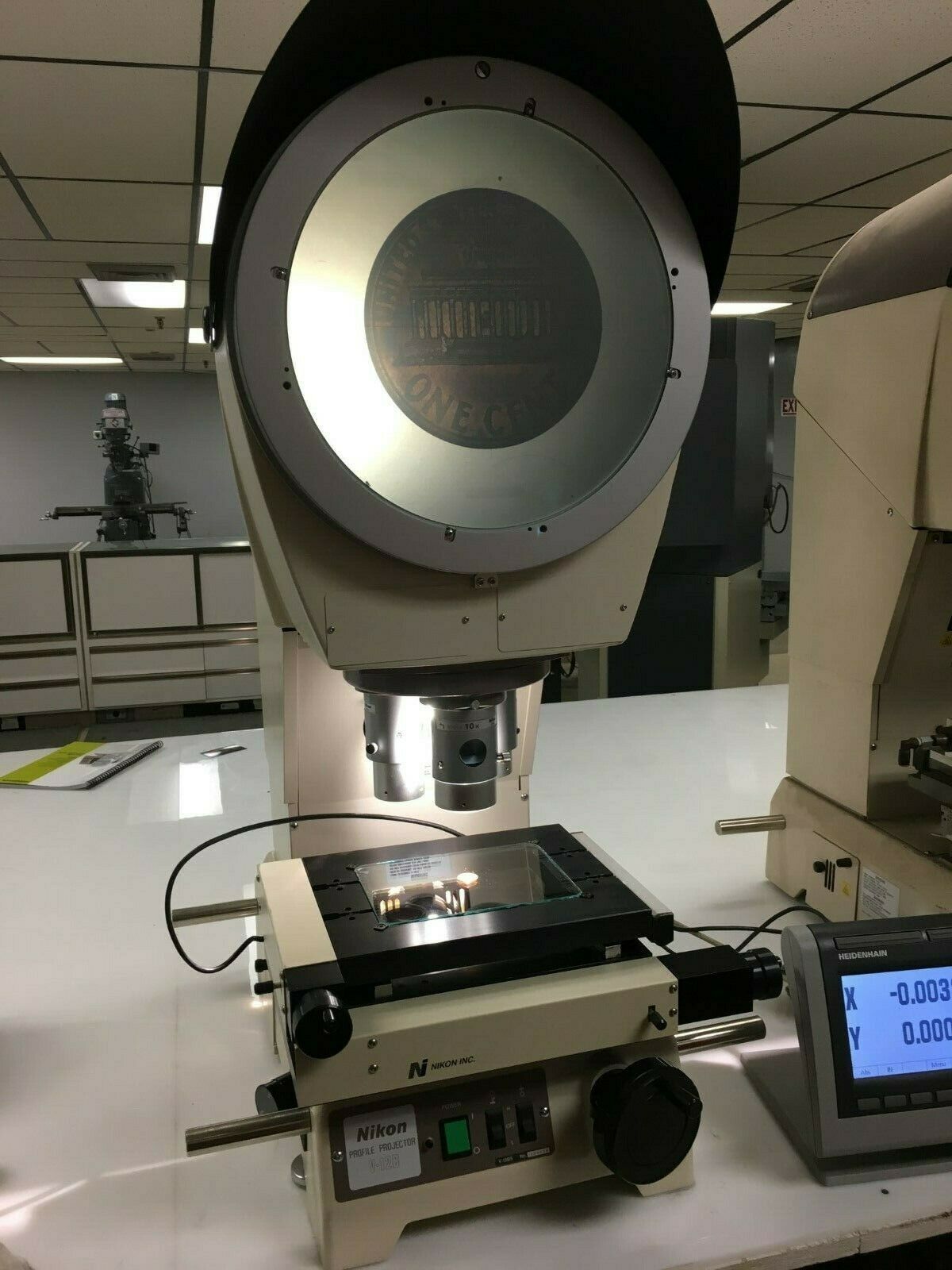12″ Nikon Model V-12BS Bench Top Comparator / Profile Projector, S/N ...