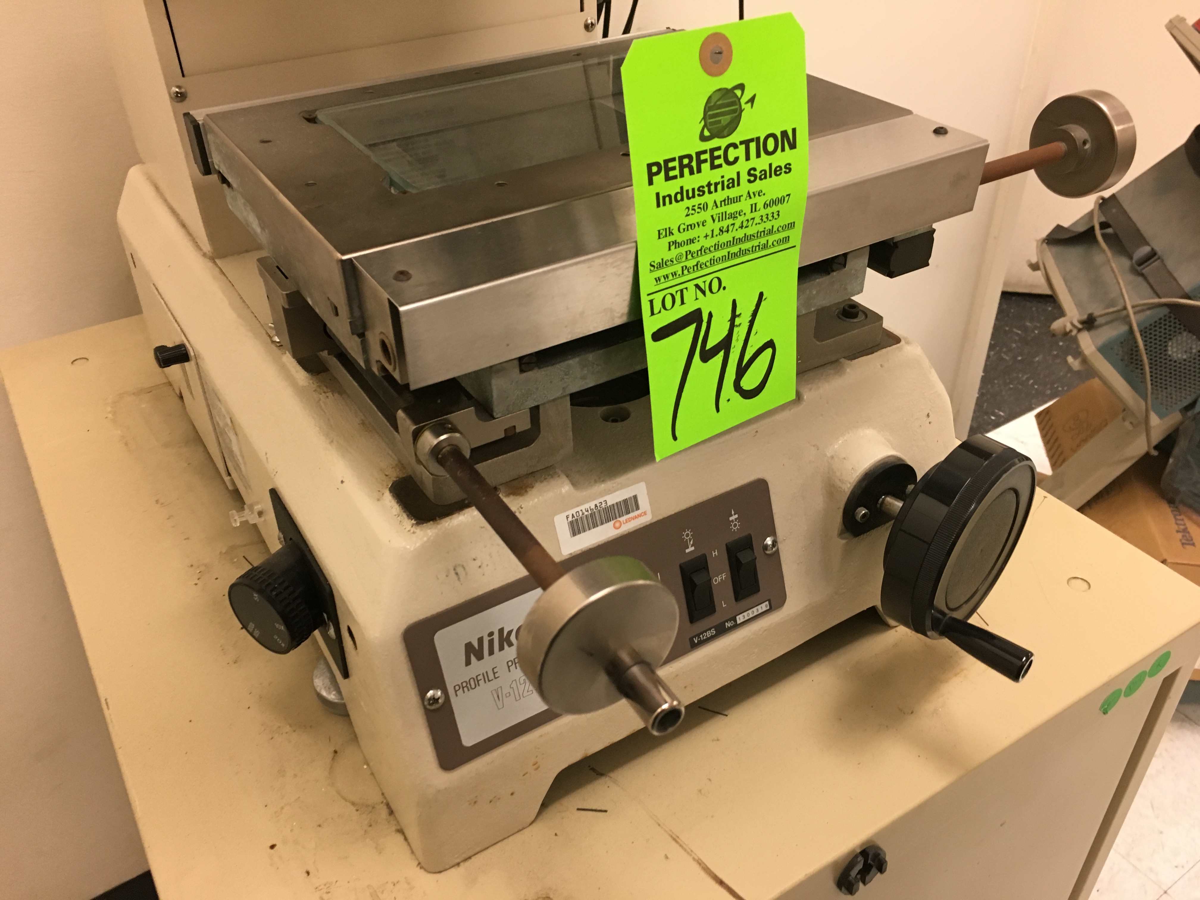 12″ Nikon Model V-12BS Bench Top Comparator / Profile Projector, S/N ...