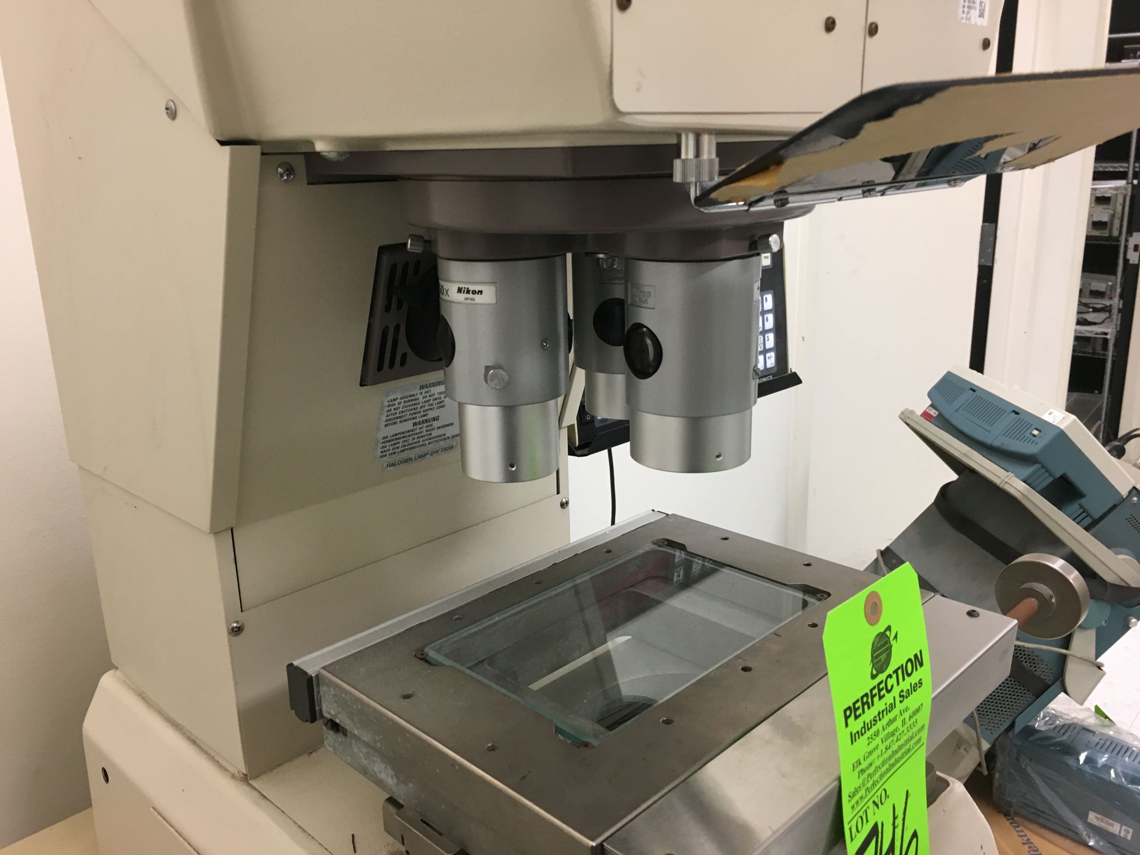 12″ Nikon Model V-12BS Bench Top Comparator / Profile Projector, S/N ...