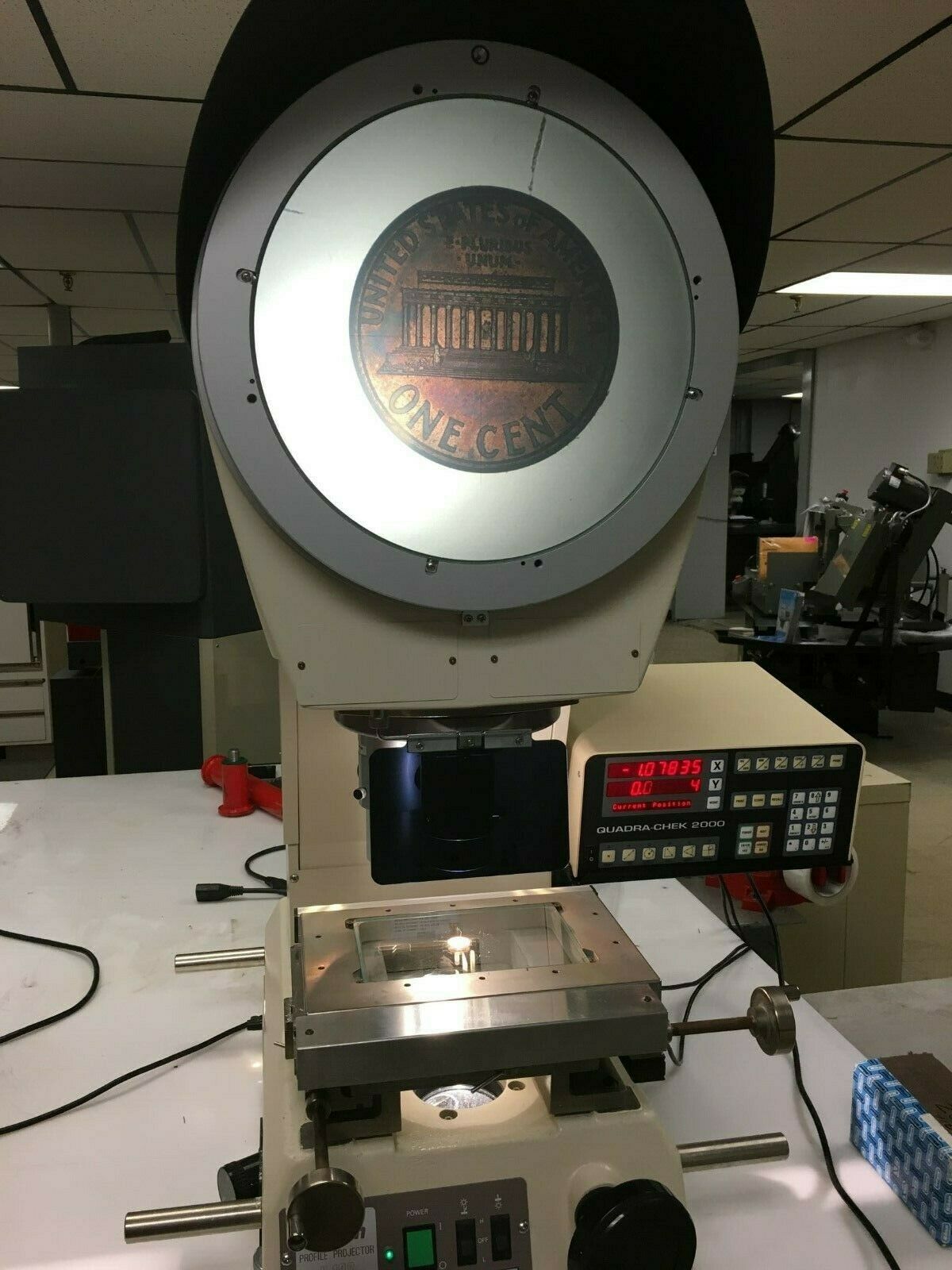 12″ Nikon Model V-12BS Bench Top Comparator / Profile Projector, S/N ...