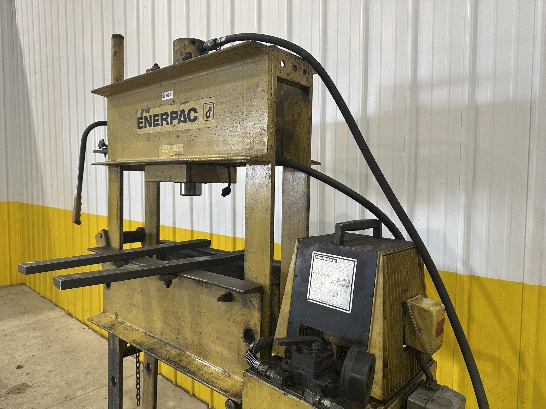 50 TON ENERPAC MDL PEM5045 H-FRAME HYDRAULIC PRESS: STOCK #22038