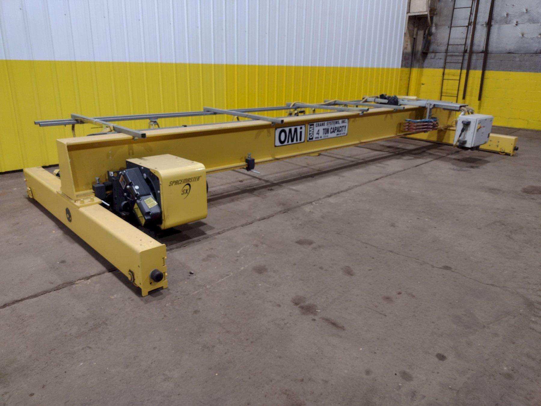 4 TON X 20′ OMI / R&M SINGLE GIRDER OVERHEAD BRIDGE CRANE: STOCK #18176