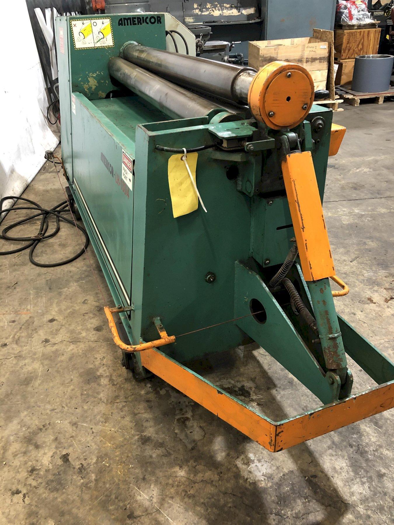 4′ X 11 GAUGE AMERICOR MODEL #LH-100/4 HYDRAULIC PLATE BENDING ROLL ...
