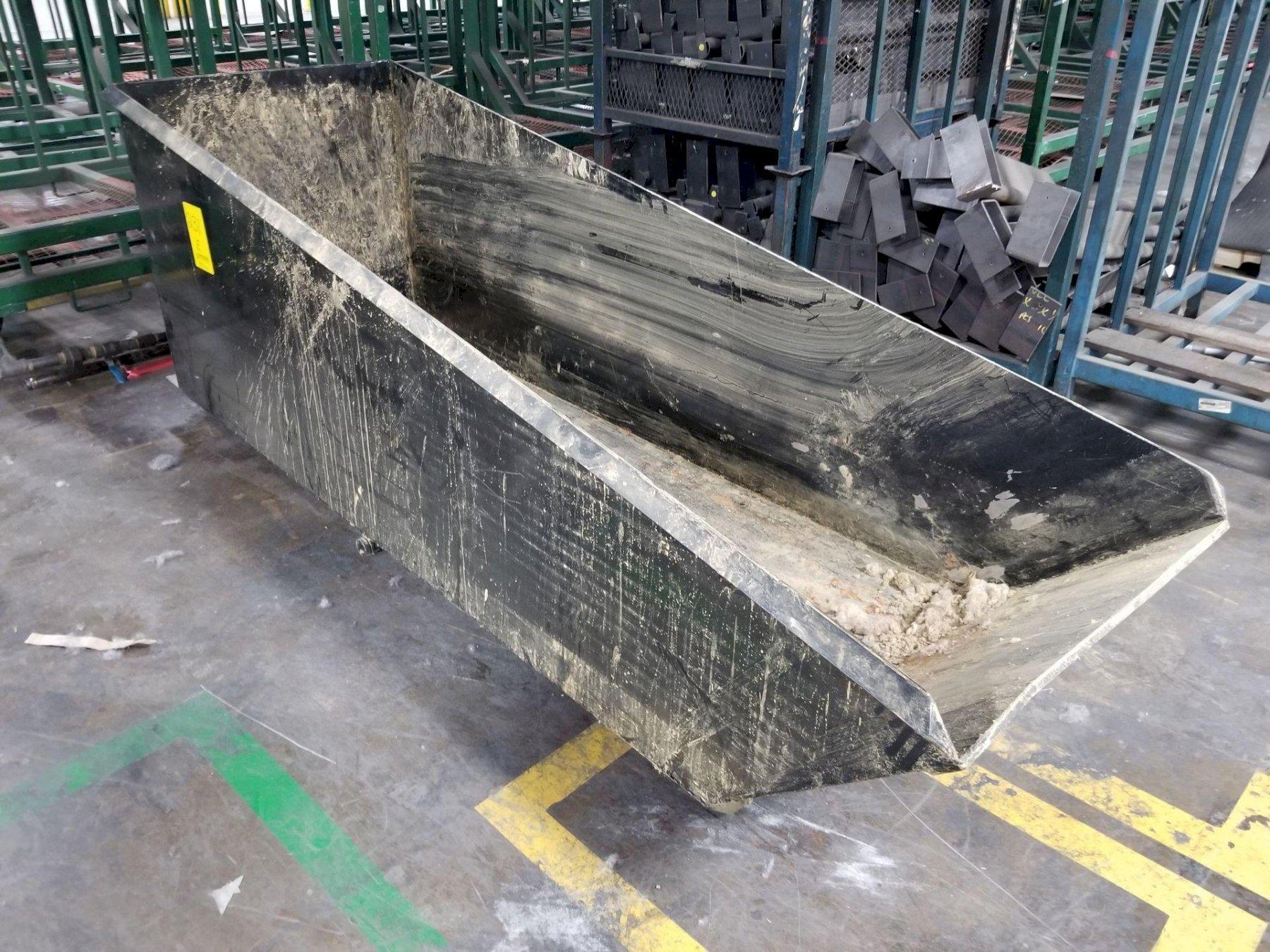LOW PROFILE ROLLING TRASH STEEL DUMP HOPPER: STOCK #13282