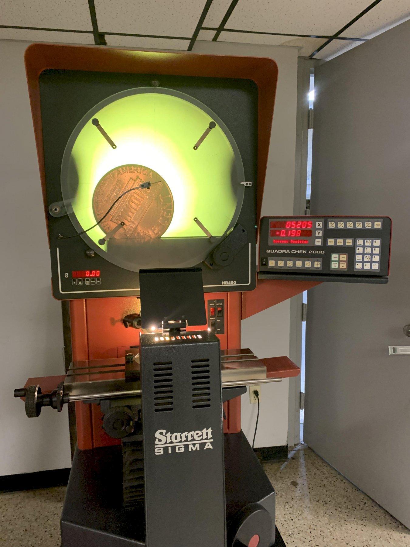 16″ STARRETT Model HB400 Bench Top Optical Comparator, S/N 4323, New ...