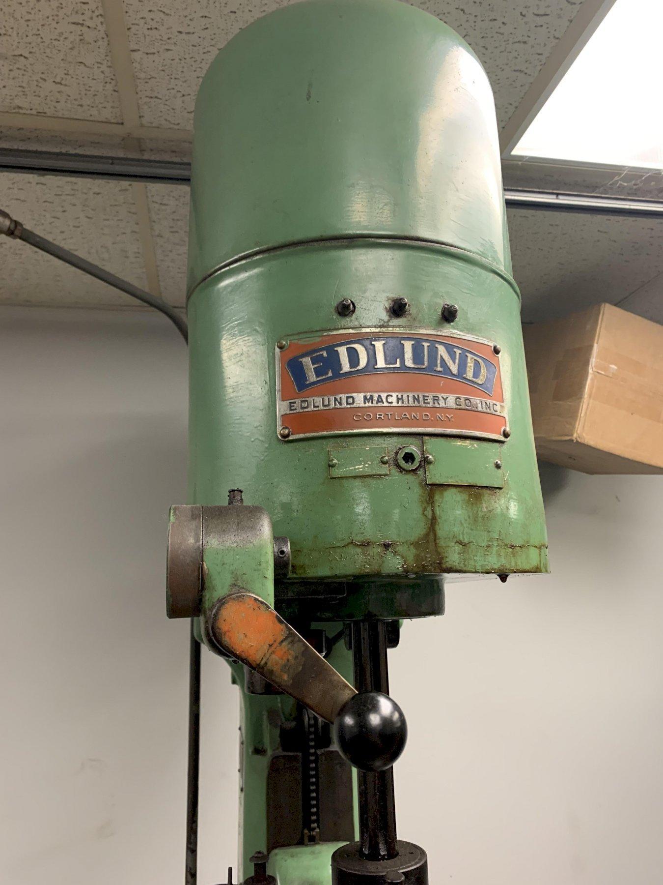 Edlund Model 2F-15 Drill Press, S/N 522, with Motor Reversing Tapping ...