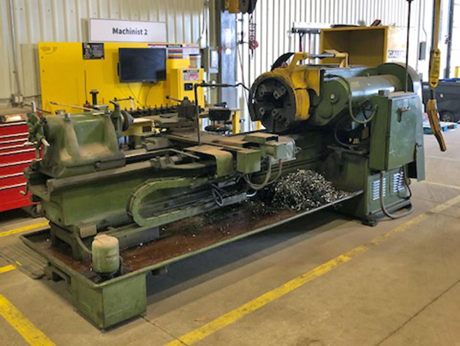 USED, 27″ X 80″ LEHMANN HOLLOW SPINDLE LATHE WITH 9″ SPINDLE BORE ...