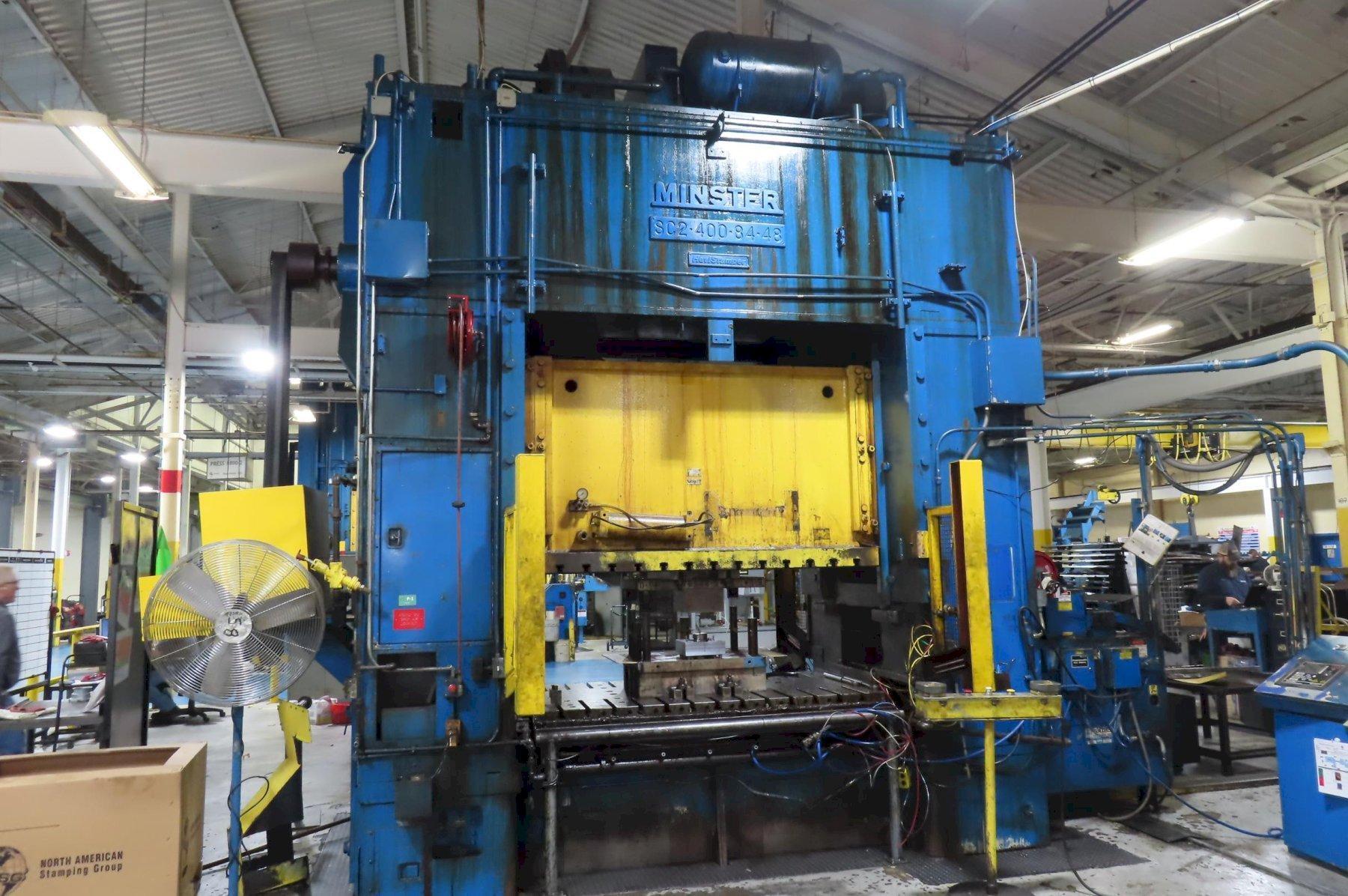 400 Ton Minster Straight Side Press | Galaxie Corporation