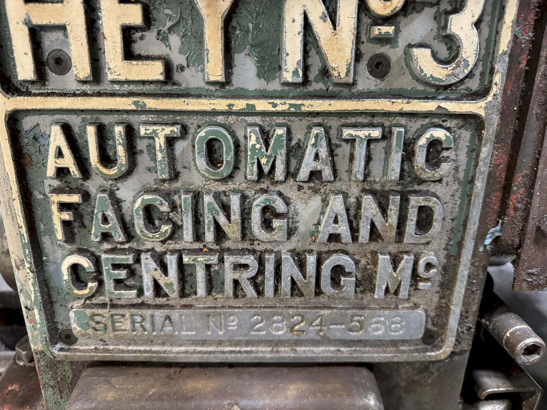 6” x 51” Hey No. 3 Double End Facing and Centering Machine | Adams ...