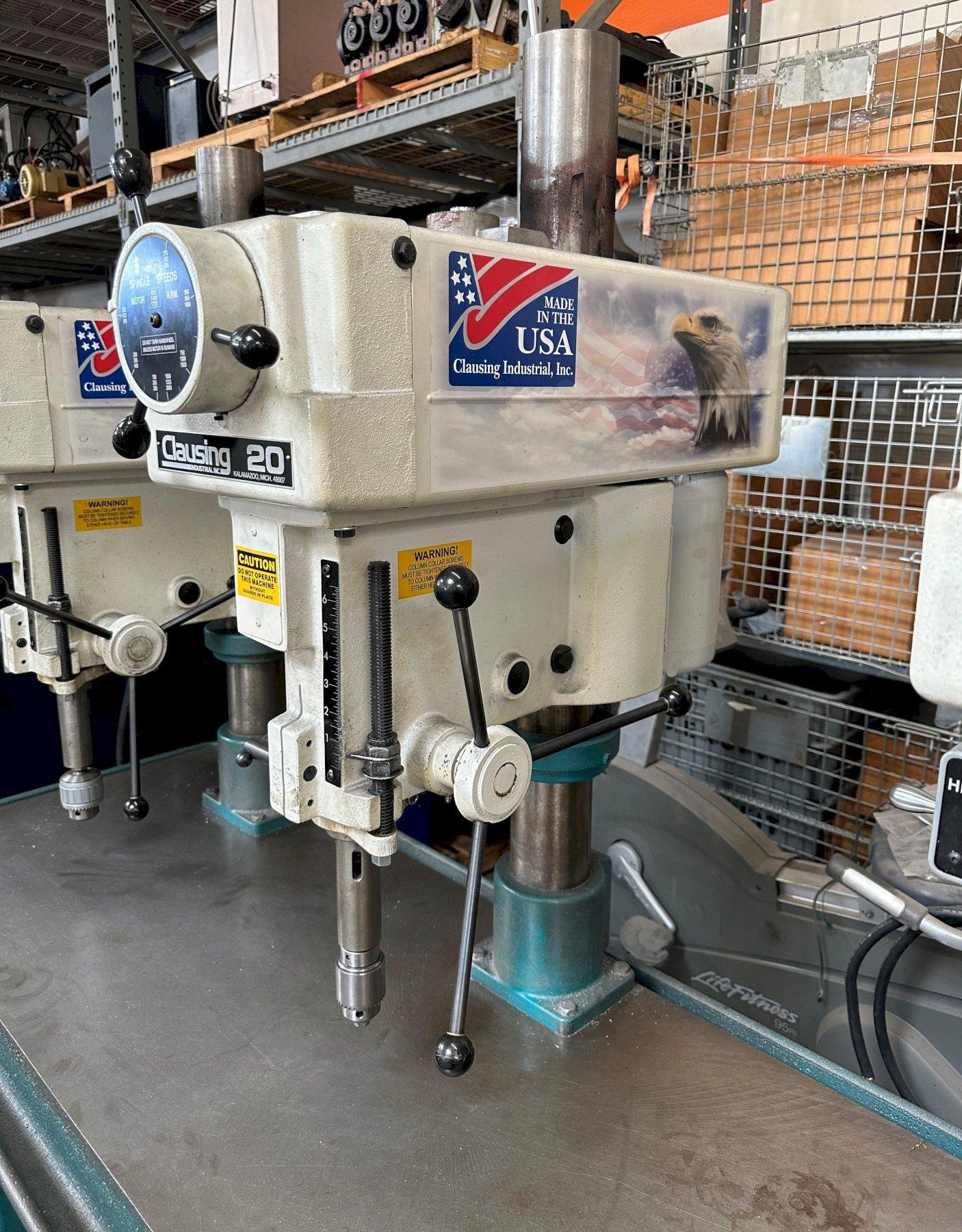 Clausing 20” 3 Head Variable Speed Drill Press Bank Gang Drill Press ...