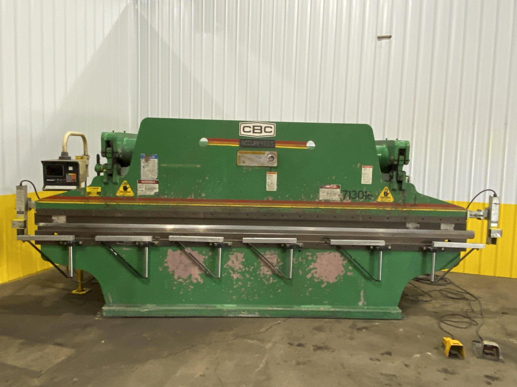 130 TON X 16′ ACCURPRESS MODEL #713016 HYDRAULIC PRESS BRAKE, W/ HURCO ...