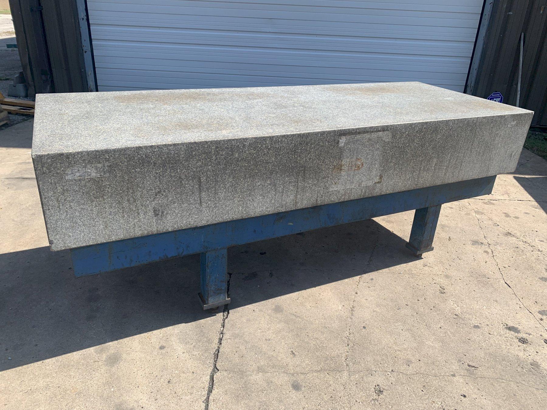 36″ X 96″ X 14″ GRANITE SURFACE PLATE WITH STEEL STAND: STOCK #11186