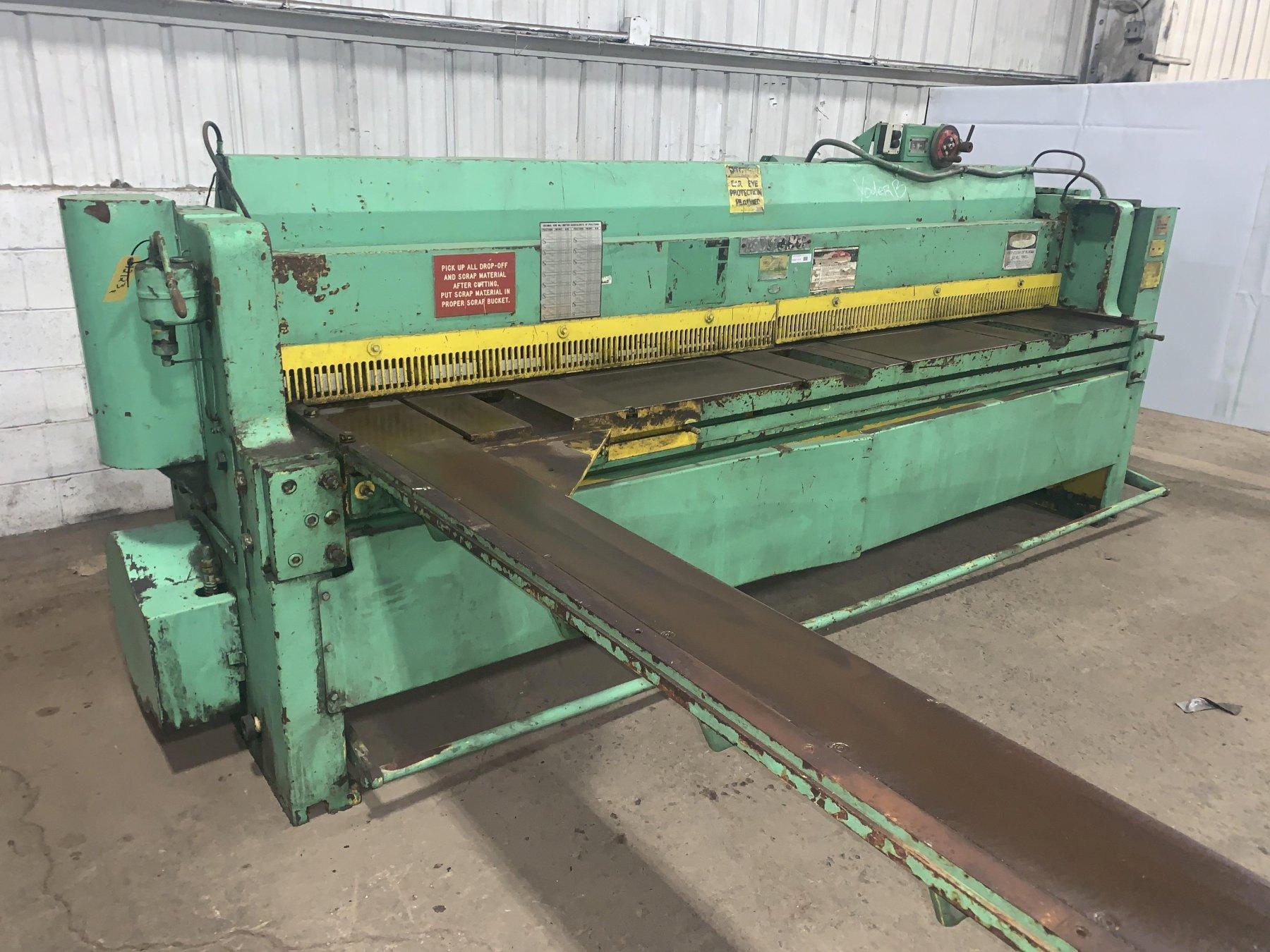 10′ X 10 GA WYSONG MODEL 1010-RD POWER SQUARING SHEAR: STOCK #12123