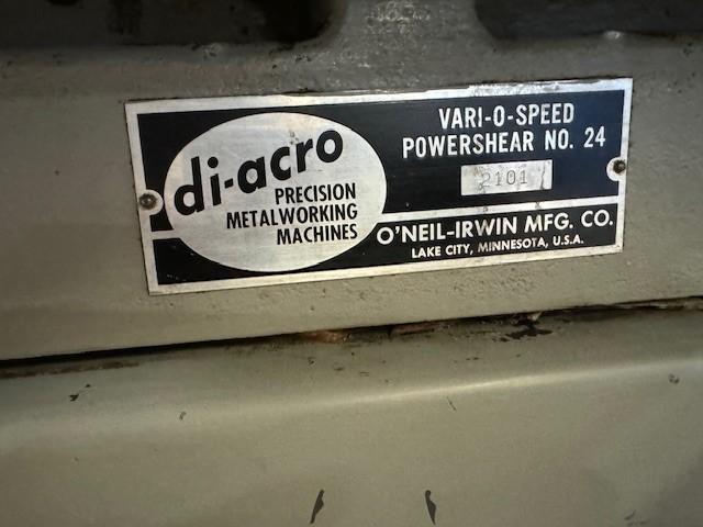 DIACRO #24 - Shears, Power Squaring (In) | Machine Hub