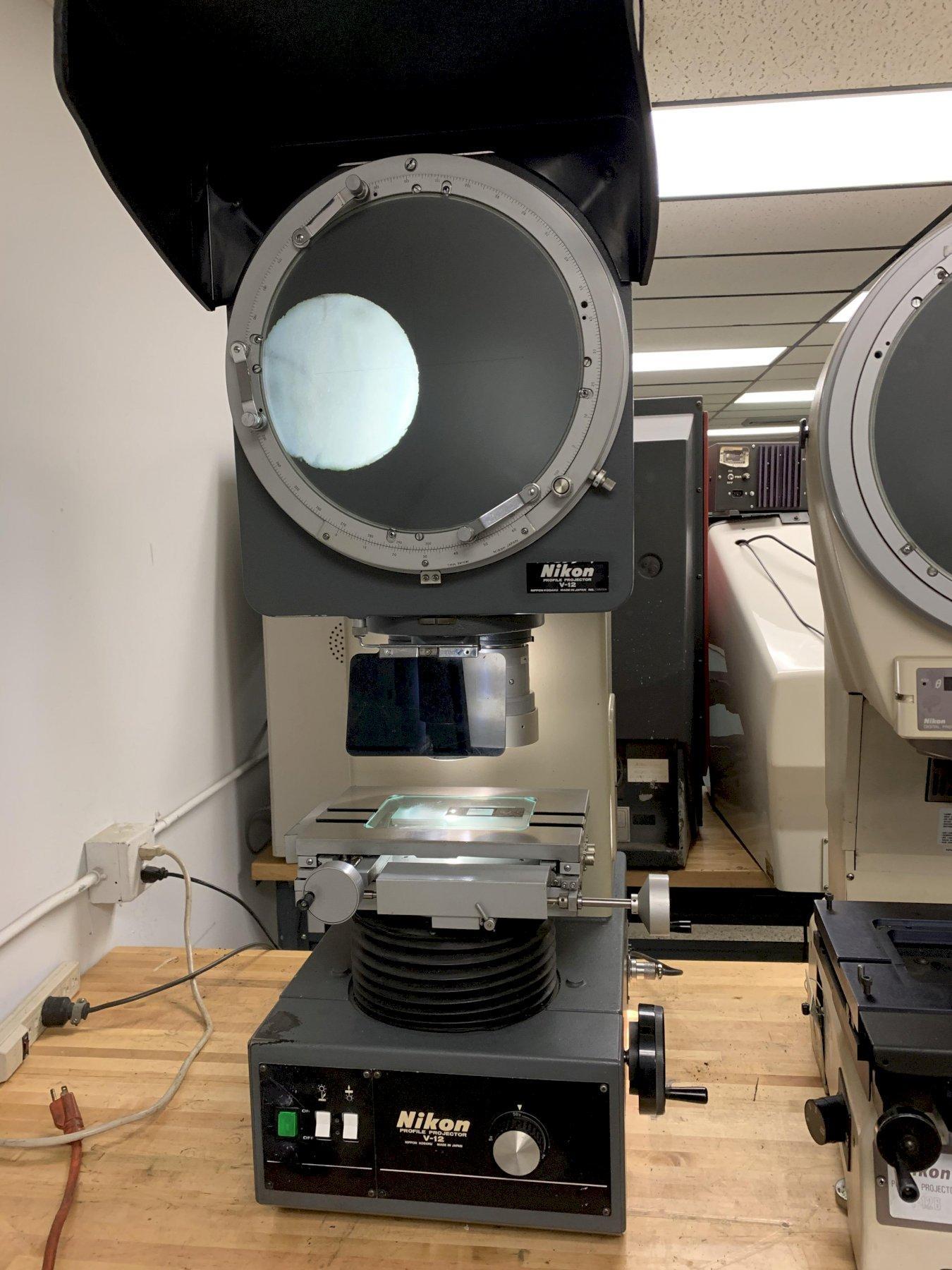 12″ NIKON Model V12 Bench Top Vertical Beam Optical Comparator ...