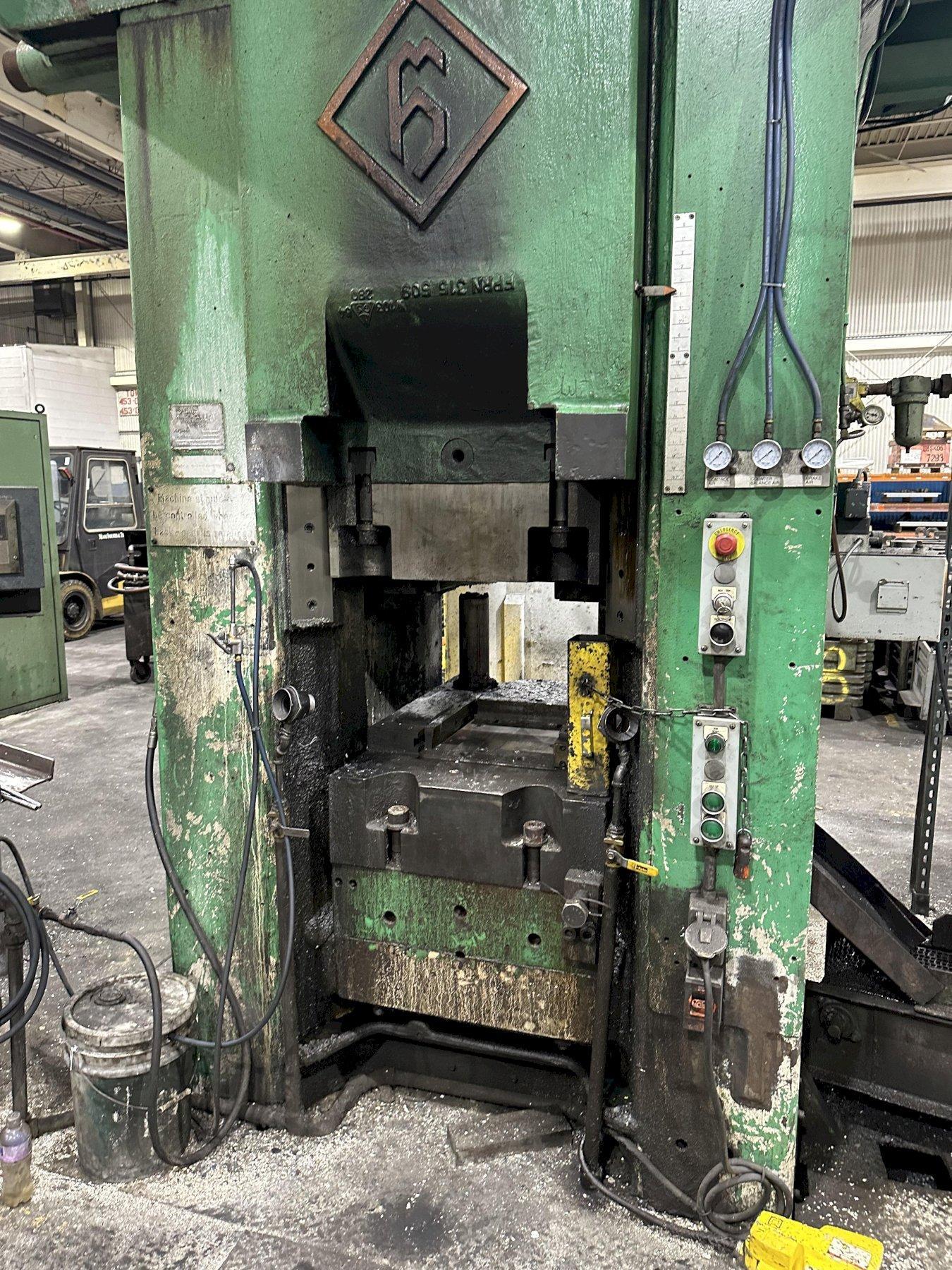 1250 TON SMS-HASENCLEVER MODEL #FPRN315/750/475/1275 SCREW DOWN PRESS ...