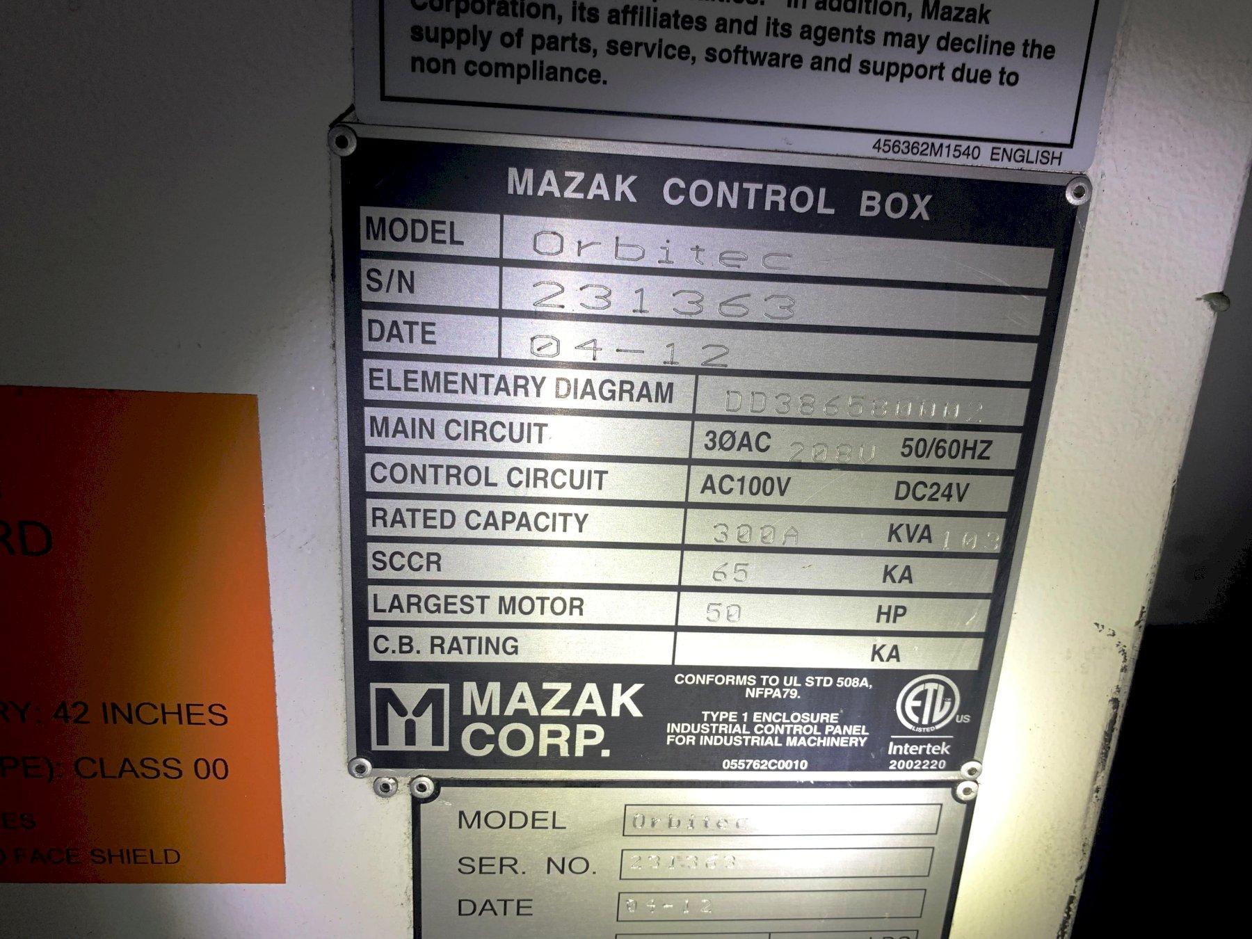 Mazak ORBITEC 20 CNC Fixed Part Turning Machine | Adams Machinery Company