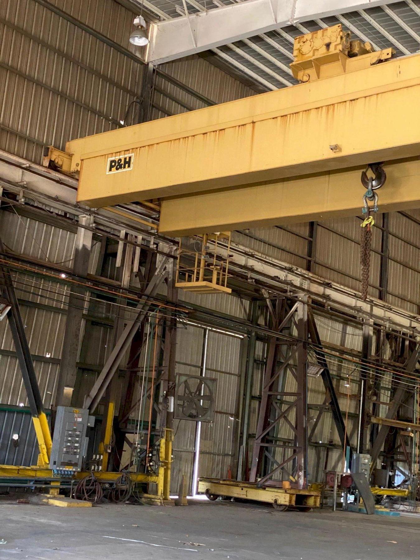 75 TON X 103’6″ P&H OVERHEAD BRIDGE CRANE WITH 20 TON AUXILLARY. STOCK ...