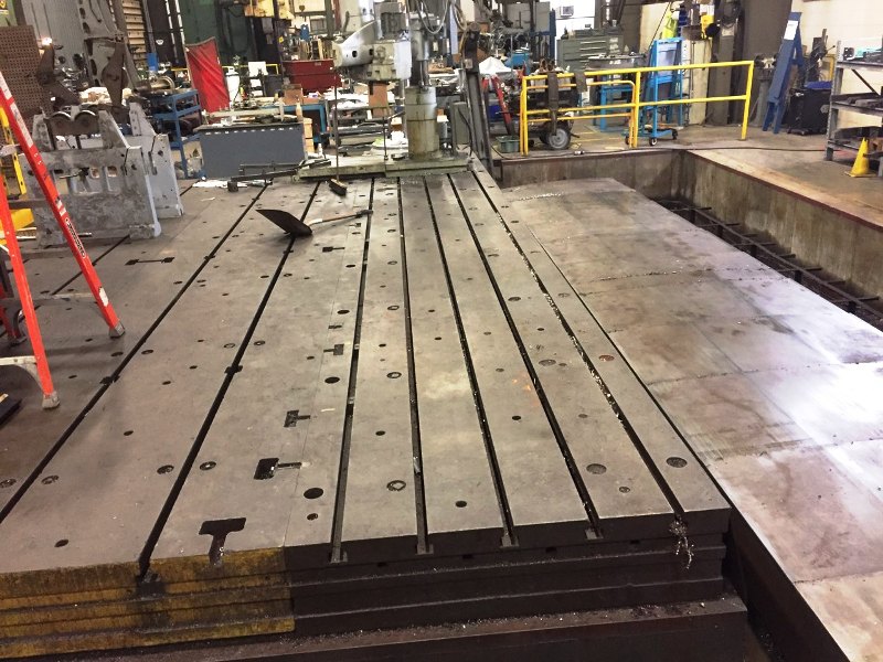 5′ X 30′ X 15″ THICK T-SLOTTED FLOOR PLATE | Blumberg Machinery Co.
