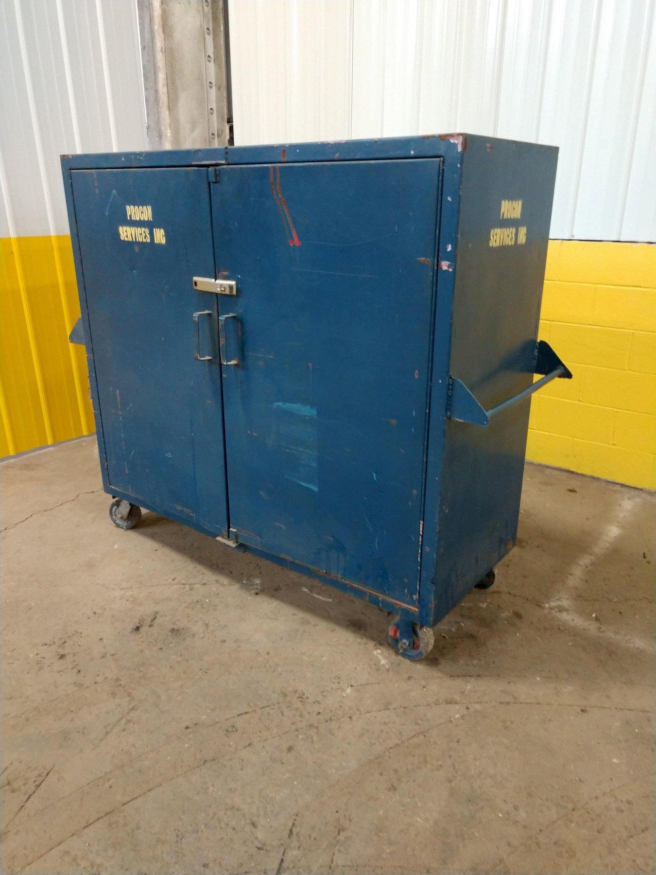 LARGE BLUE PORTABLE JOB BOX: STOCK #12388