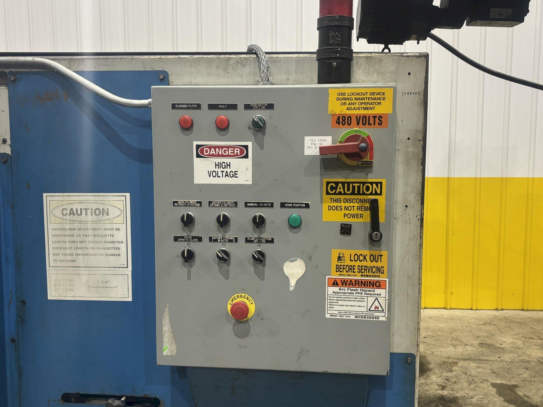 126 TION ARS MODEL #600 HYDRAULIC CHIP PUCKER BRIQUETTER: STOCK 22432